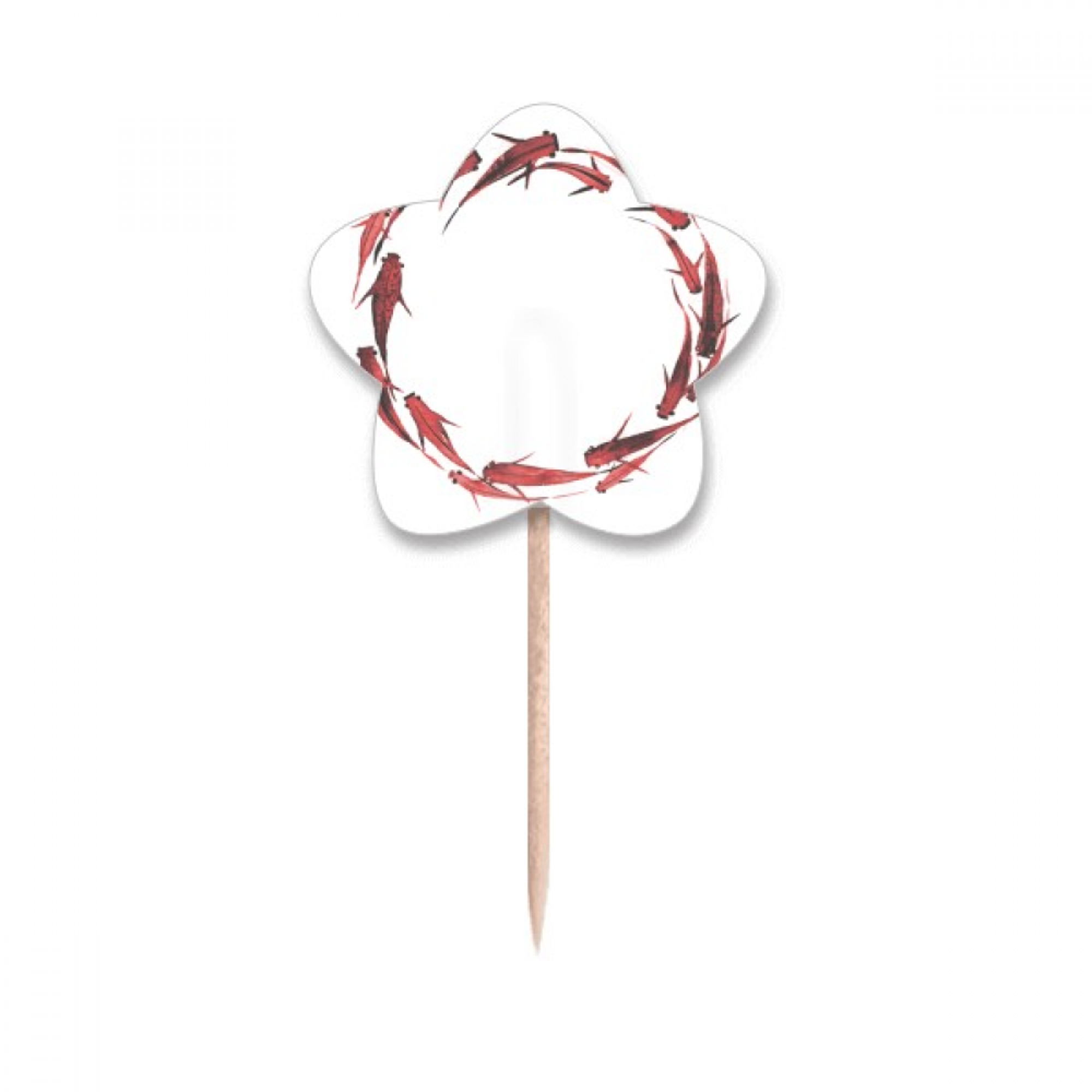 Chinese red carp fish animal Selección de pastelitos Star lable Flag en ...