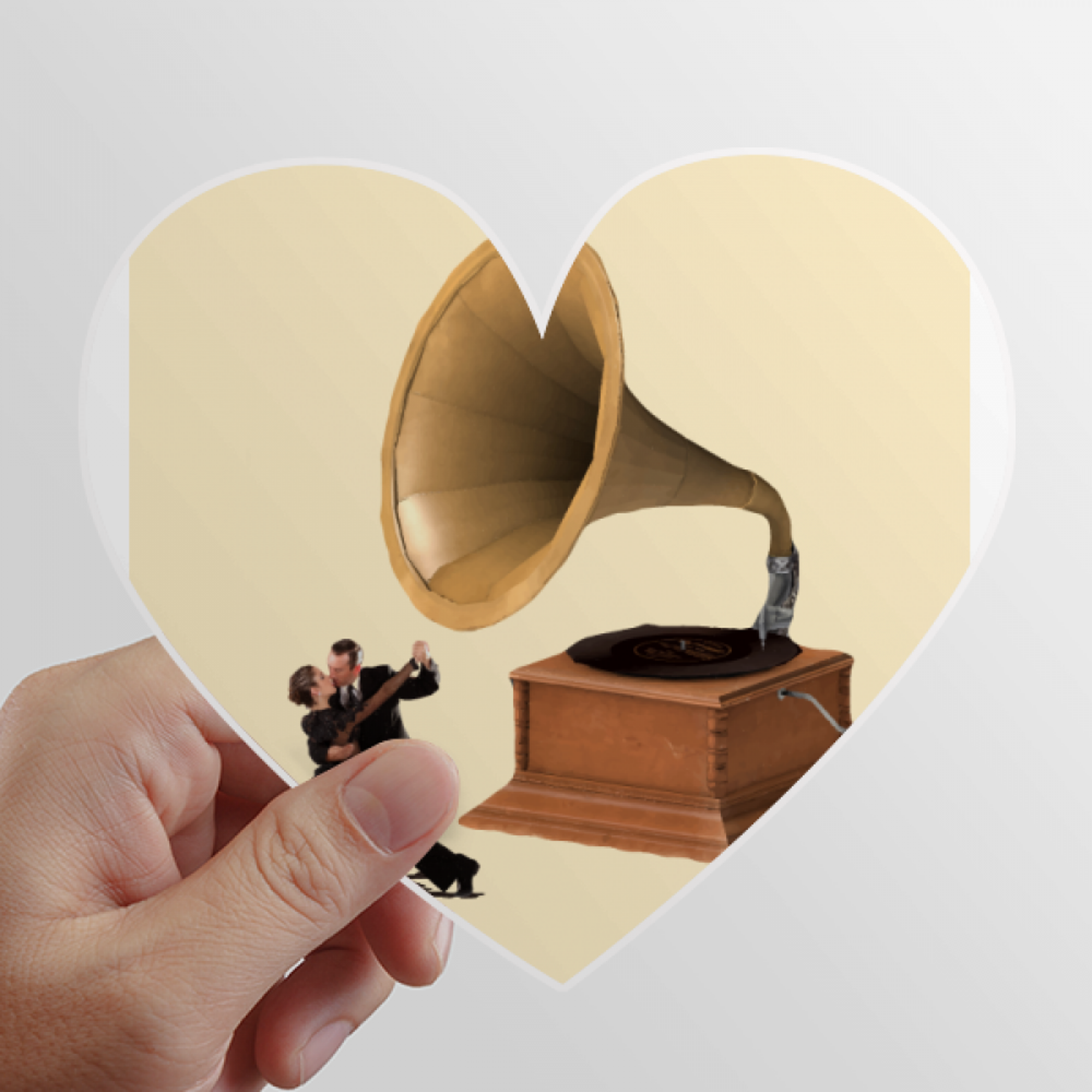 Música clásicamusic Instrument gramófono dance Calcomanías cardíacas ...