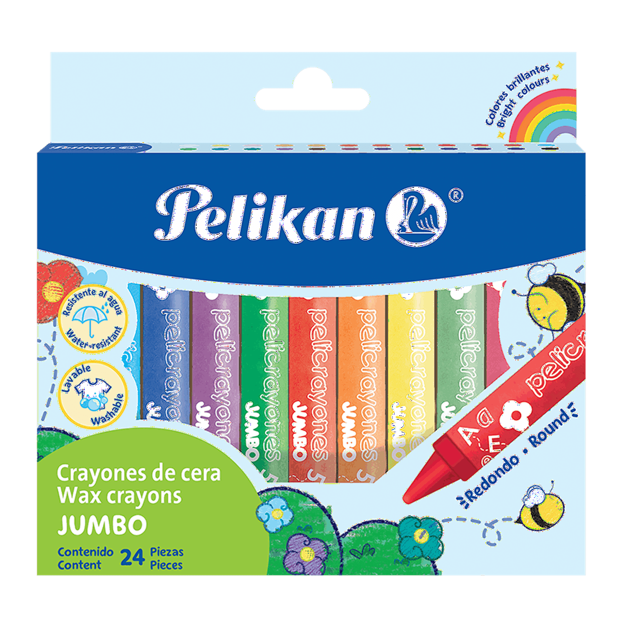 Pelikan Crayones Jumbo Caja con 24 Pelikan Crayones | Bodega Aurrera en ...