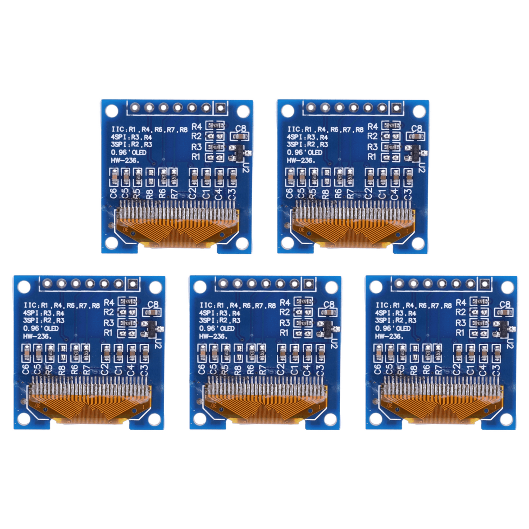 Módulo de placa de pantalla LCD de 0,96 pulgadas SPI/IIC de 7 pines ...