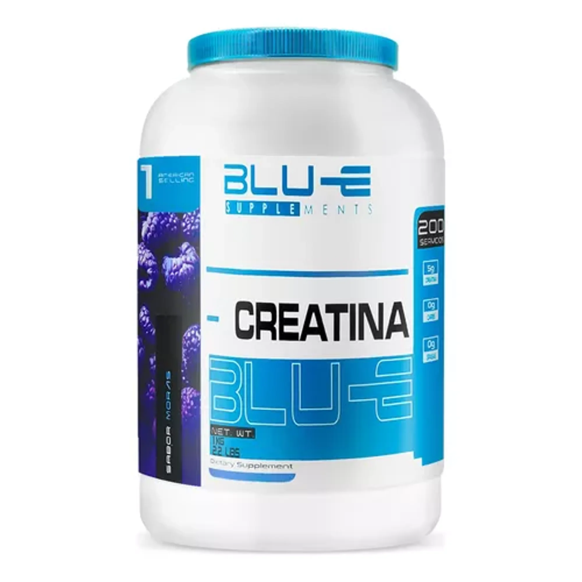 Creatina Monohidratada Blu-e 1 Kg Para 200 Servicios Sabor Mora ...