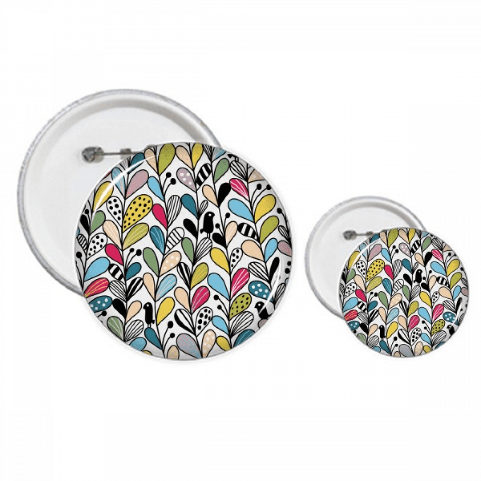 Planta de hojas de corazon dibujo Art Insignia insignia botón diseño ...