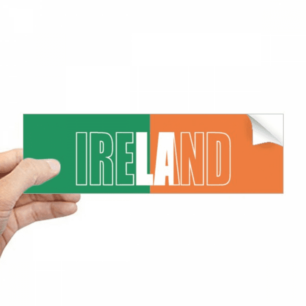 Irlanda, país, nombre de la bandera Rectángulo Parachoques Pegatina ...
