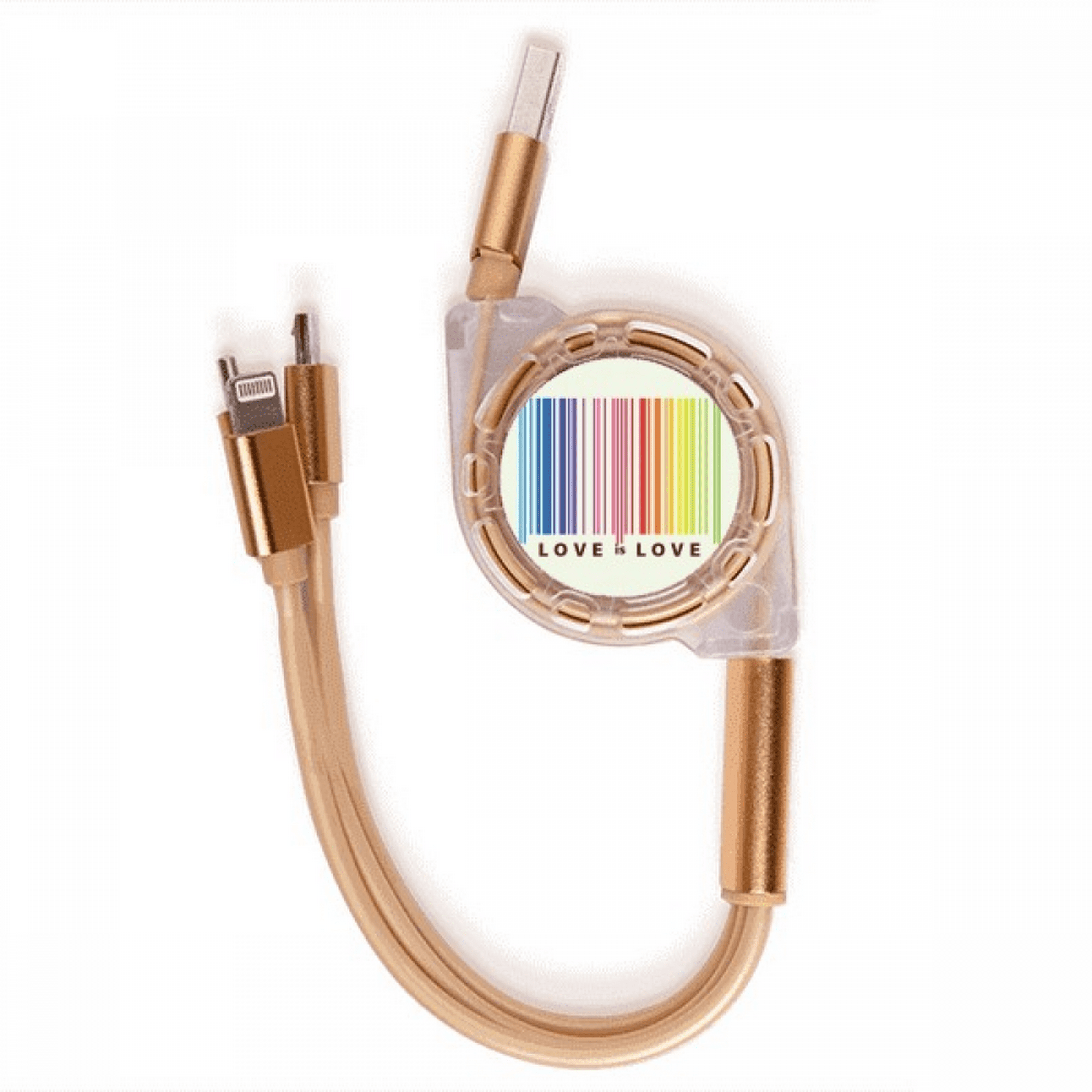 Rainbow color consultation Cable de carga telescópico múltiples USB ...