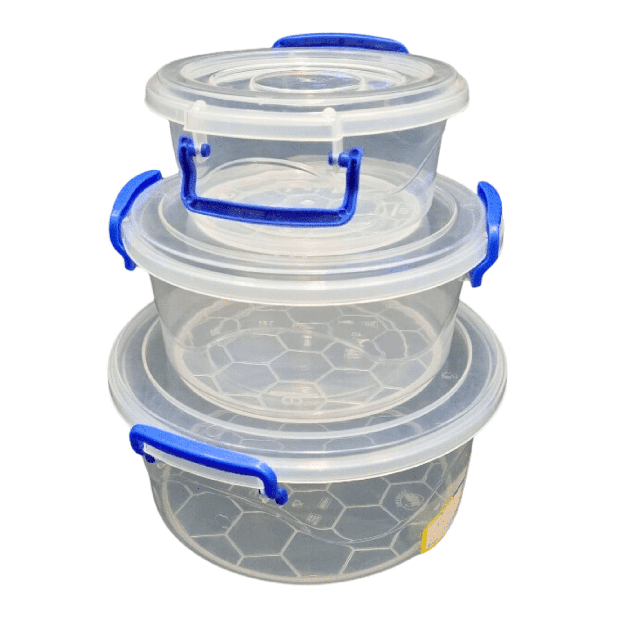 Set Toper Redondo Plástico Alica Recipiente Multicristal 3 pz. | Bodega ...