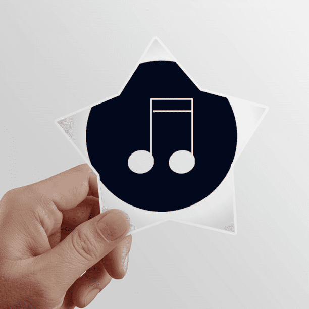 Duplicado demiquaver notas musicales Estrella calcomanías impermeables ...