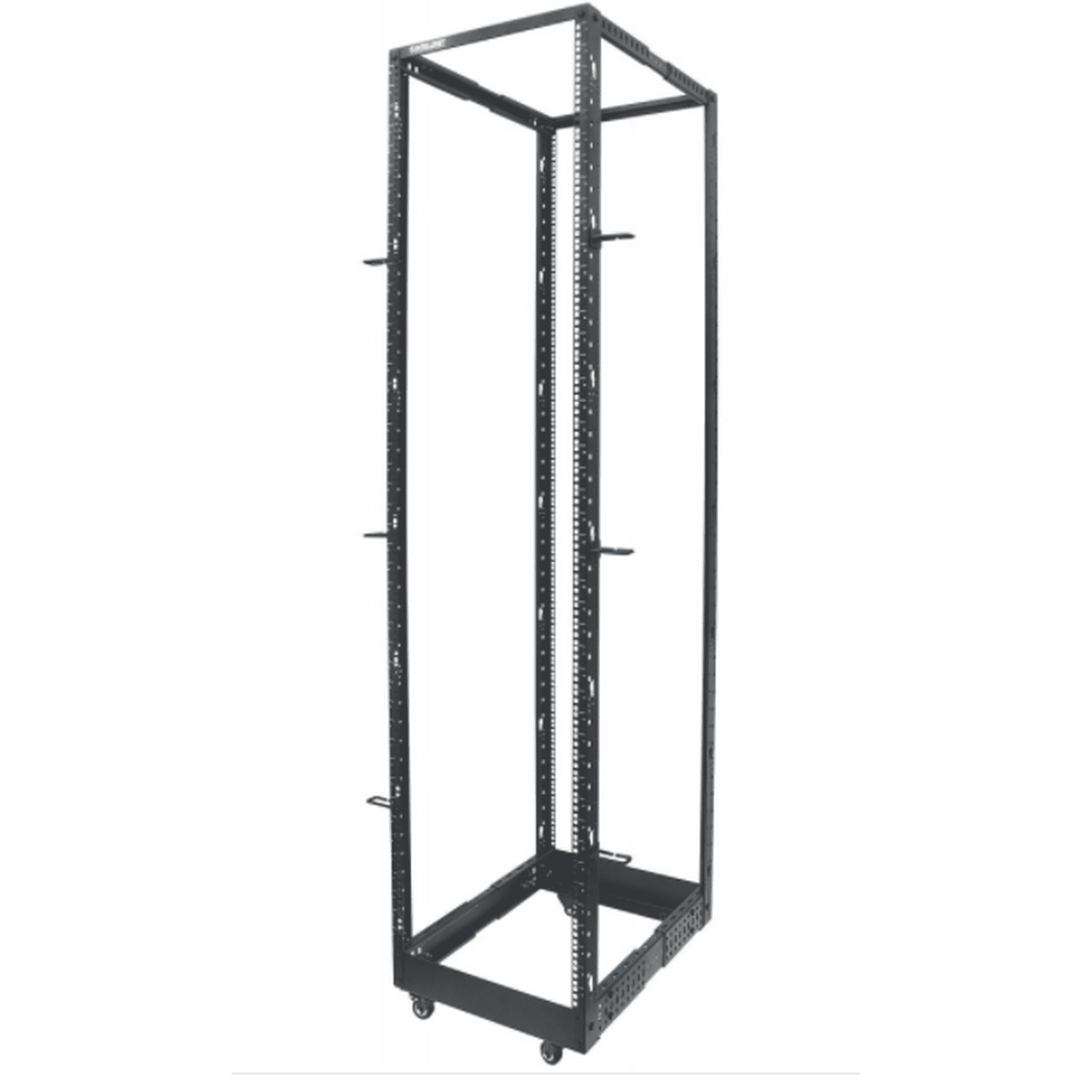 Rack abierto de 4 postes, 19", 45U, Flatpack, Negro, Rápida instalación ...