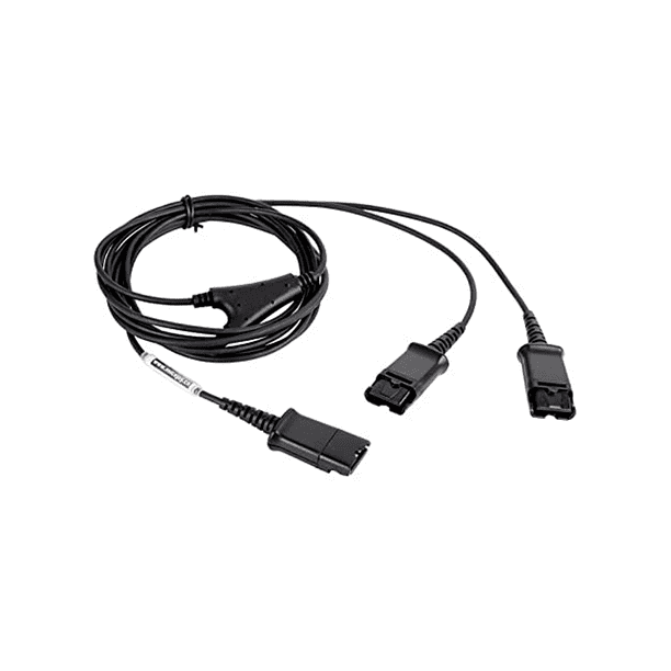 Cable Adaptador Plantronics Y-Splitter P/ Audio Color Negro Poly Cable ...