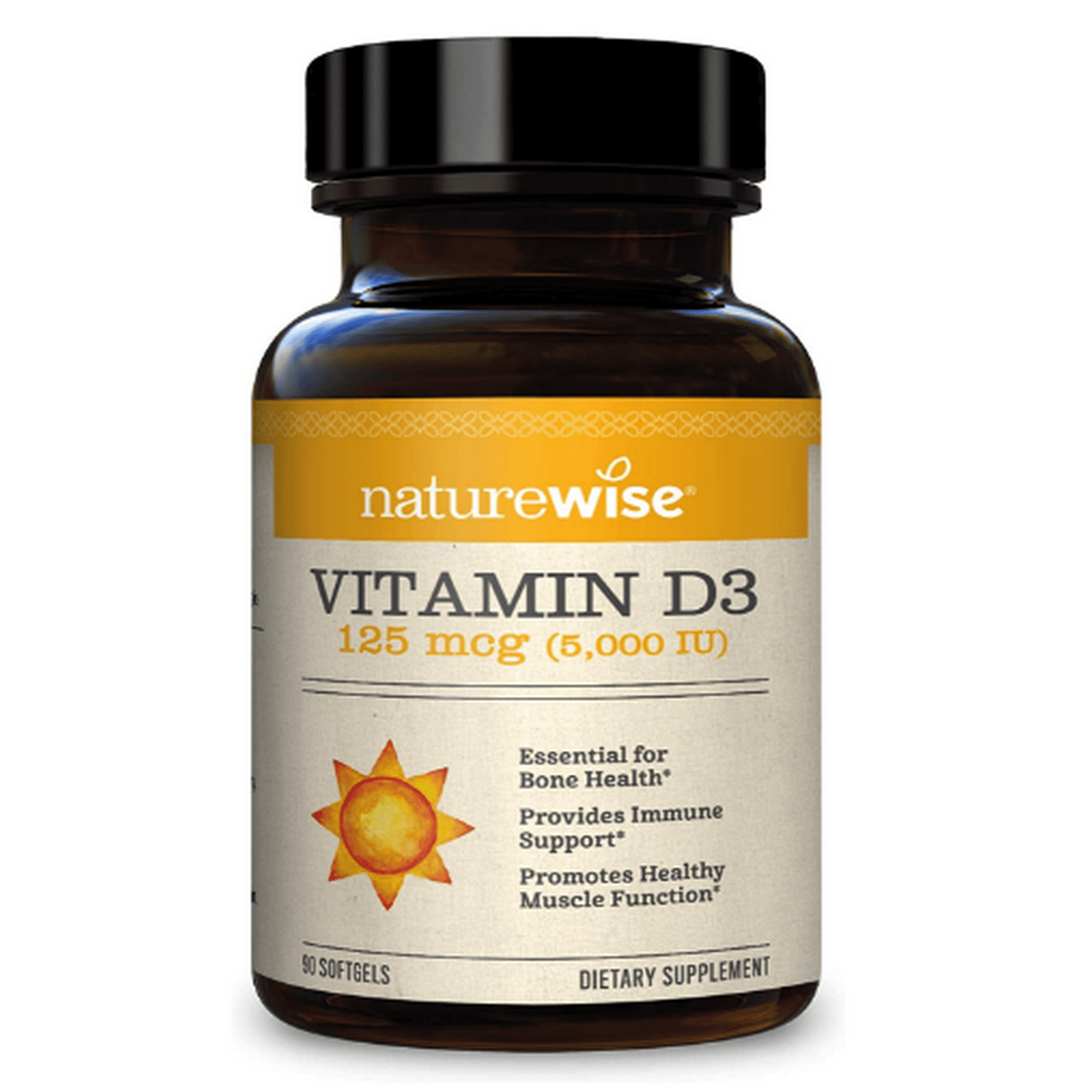 Naturewise. Vitamina D3 5000 IU en aceite de oliva 90 cápsulas ...