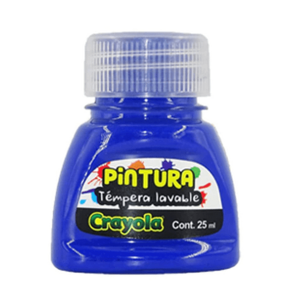 PINTURA TEMPERA CRAYOLA 25ML AZUL paq 10 pz Crayola 1121 | Bodega ...
