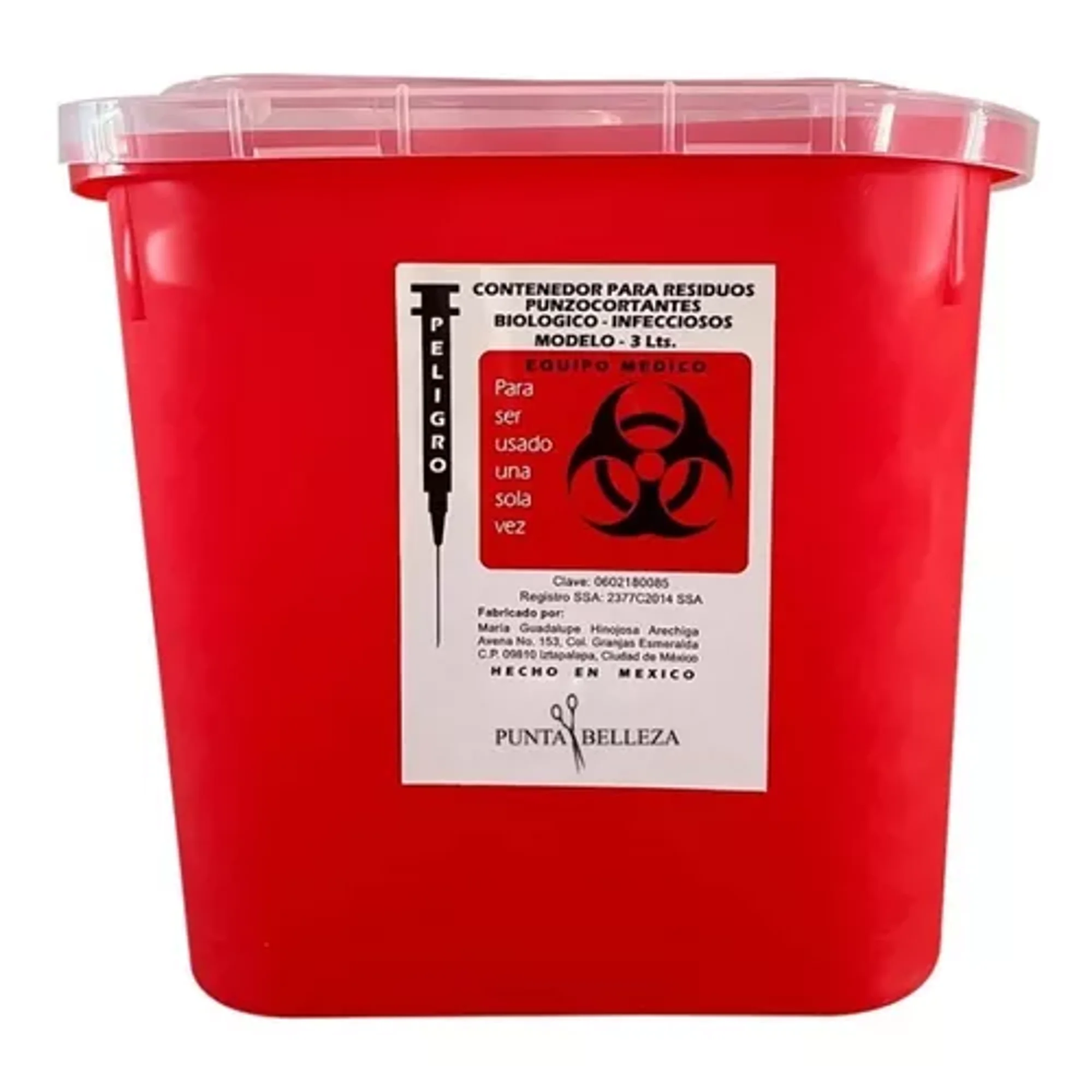 Contenedor Para Residuos Punzocortantes Biológico Infecciosos Punta ...
