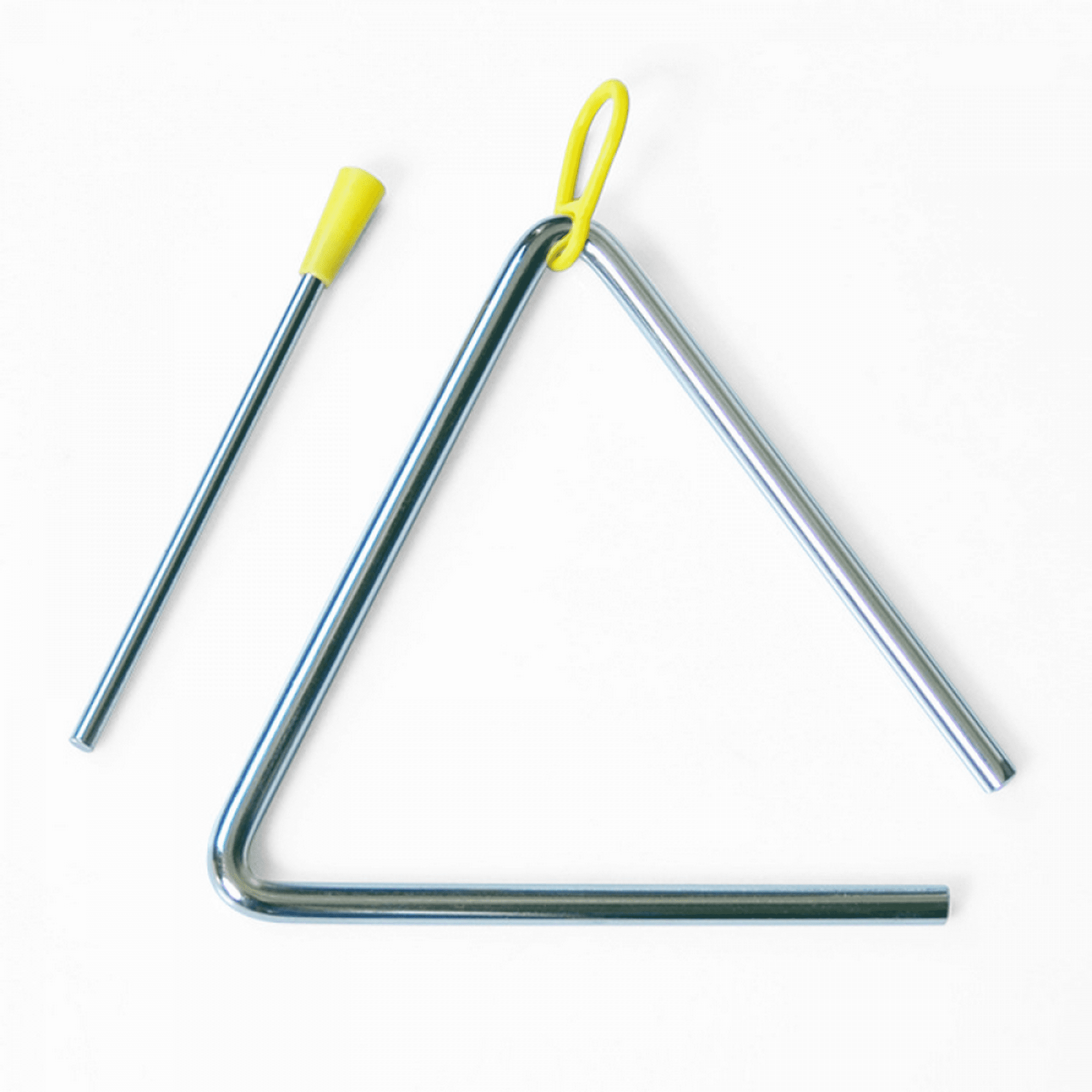 Triángulo musical, instrumento musical de percusión Triángulo de acero con batidor triangular ...
