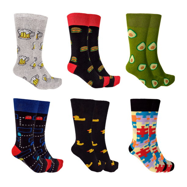 Calcetines De Vestir Caballero Colores Locos SET de 6 Pares Mad socks ...