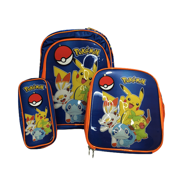 Mochila Primaria Pokémon + Lonchera + Lapicero Ruz 164381 | Walmart en ...