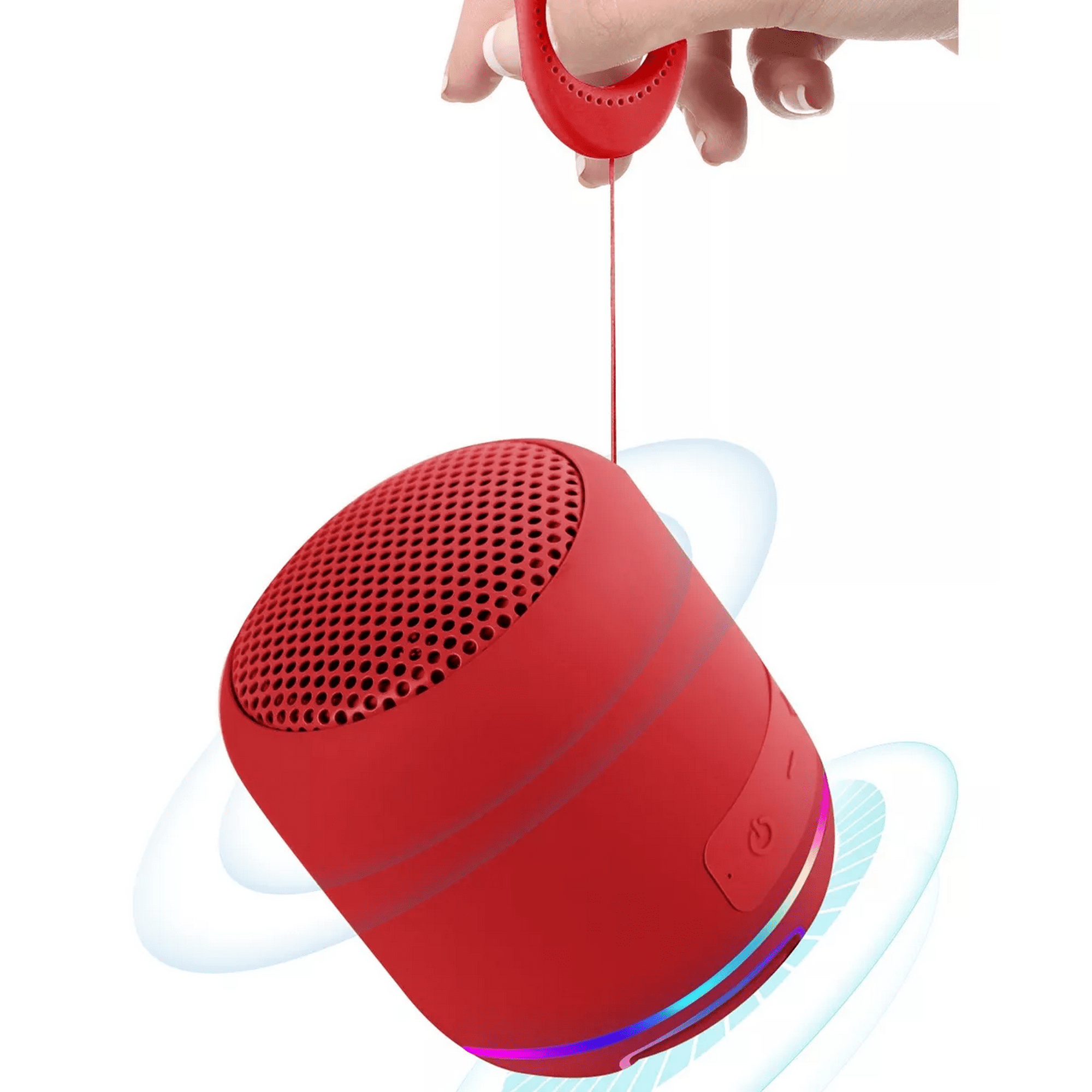 Bocina Portátil Con Bluetooth Mini Bocina Radio Y Luz Led rojo | Bodega ...