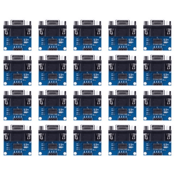 Módulo MAX3232 RS232 a TTL MAX232 placa intermitente 3,3 V-5,5 V serie ...