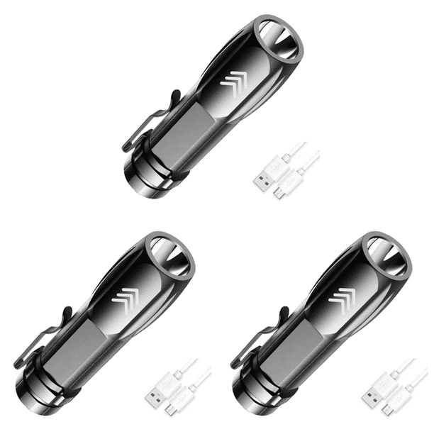 USB de carga LED Mini Camping linterna 3 modos de emergencia antorcha ...