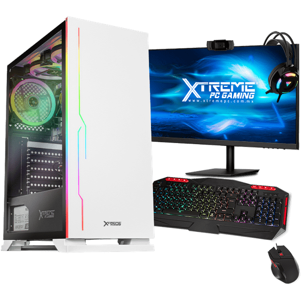 Xtreme PC Intel Core I3 10100 8GB 1TB Monitor 23.8 Camara Web WIFI White Xtreme PC Gaming ...