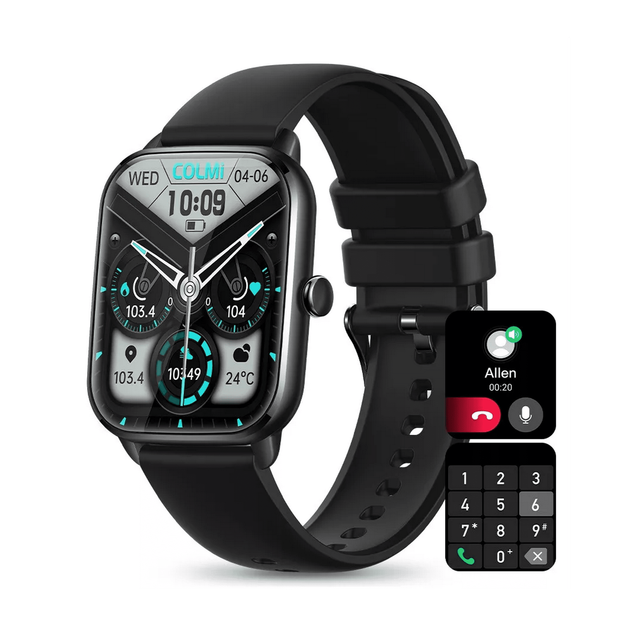 Reloj Inteligente De 1,9 Pulgadas Smartwatch Sliver NEGRO | Bodega ...