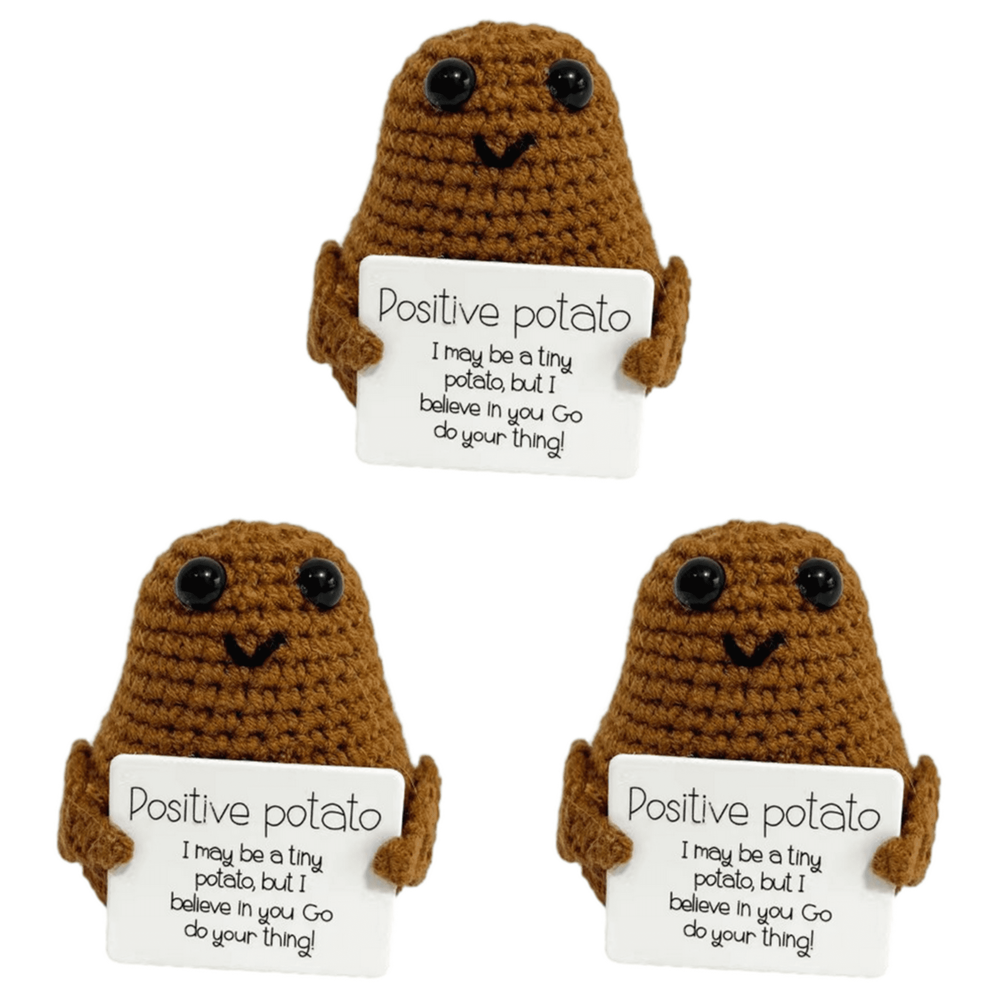 Likrtyny Muñeco punto lana lindo y Muñeca patata positiva (Patata ...