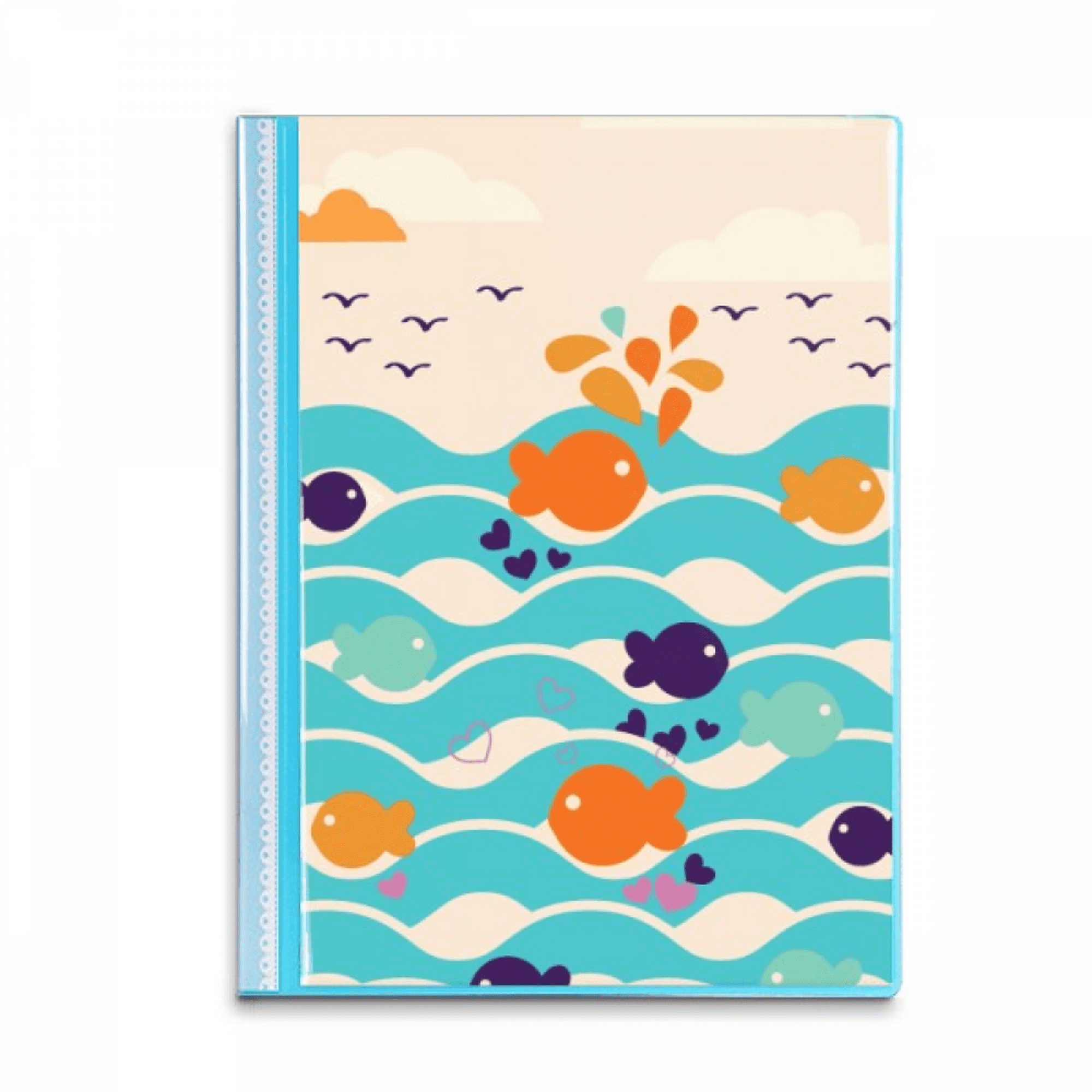 Cielo nubes de peces de onda Carpeta combinada de protección de páginas ...