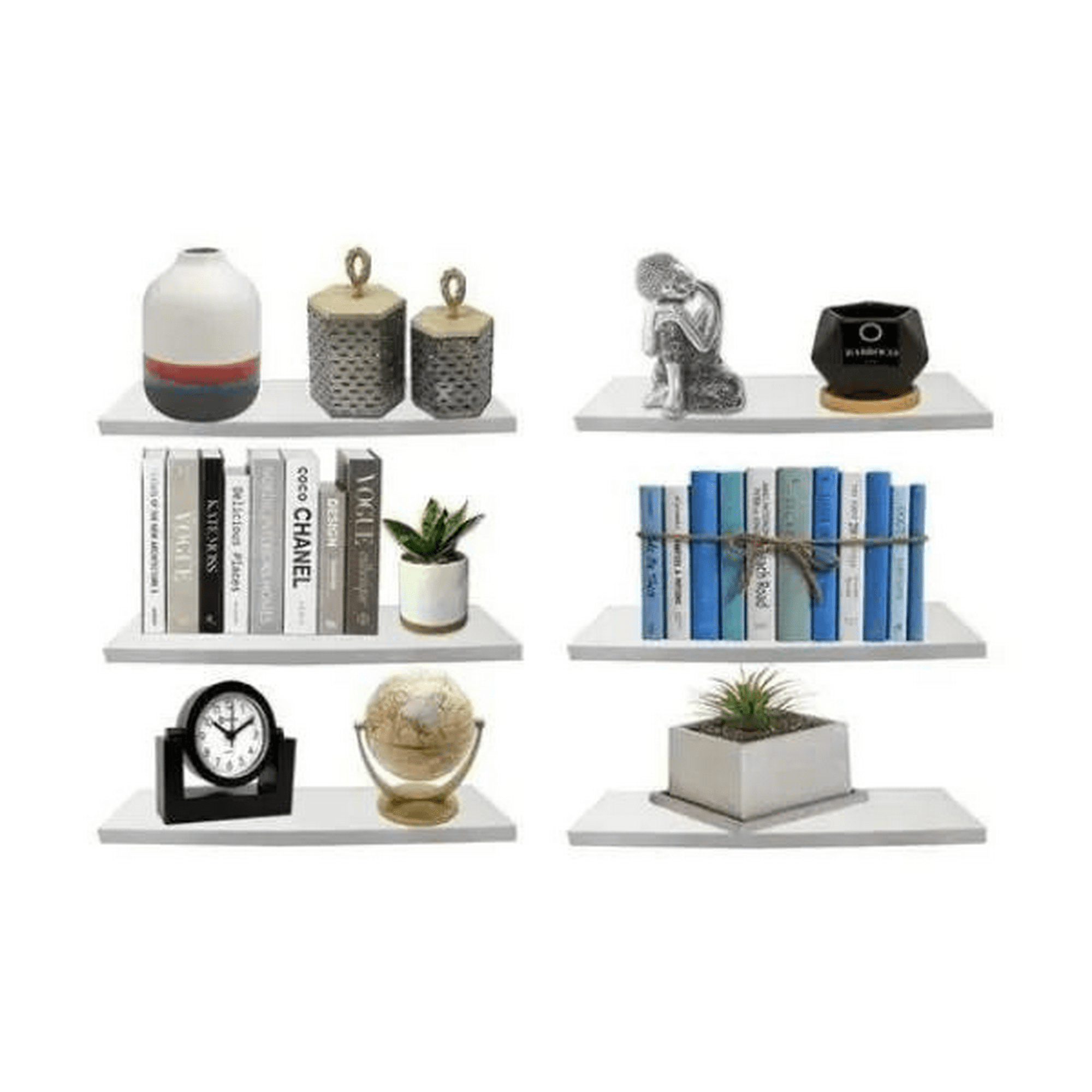 SET 6 Repisas Flotantes Libreros Empotrables en Pared Repisas Flotantes ...