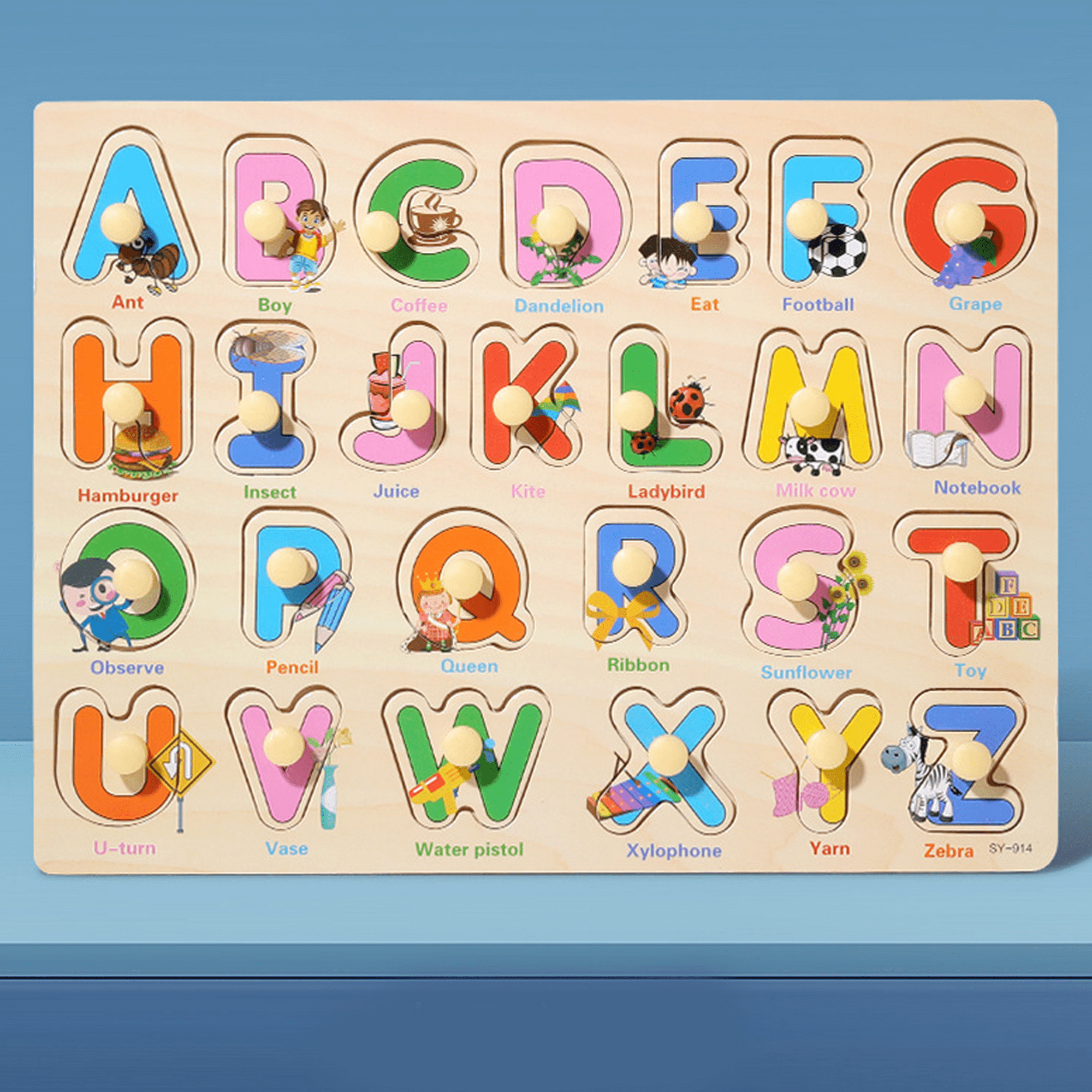 Rompecabezas de bloques de construcción de madera para niños con ...