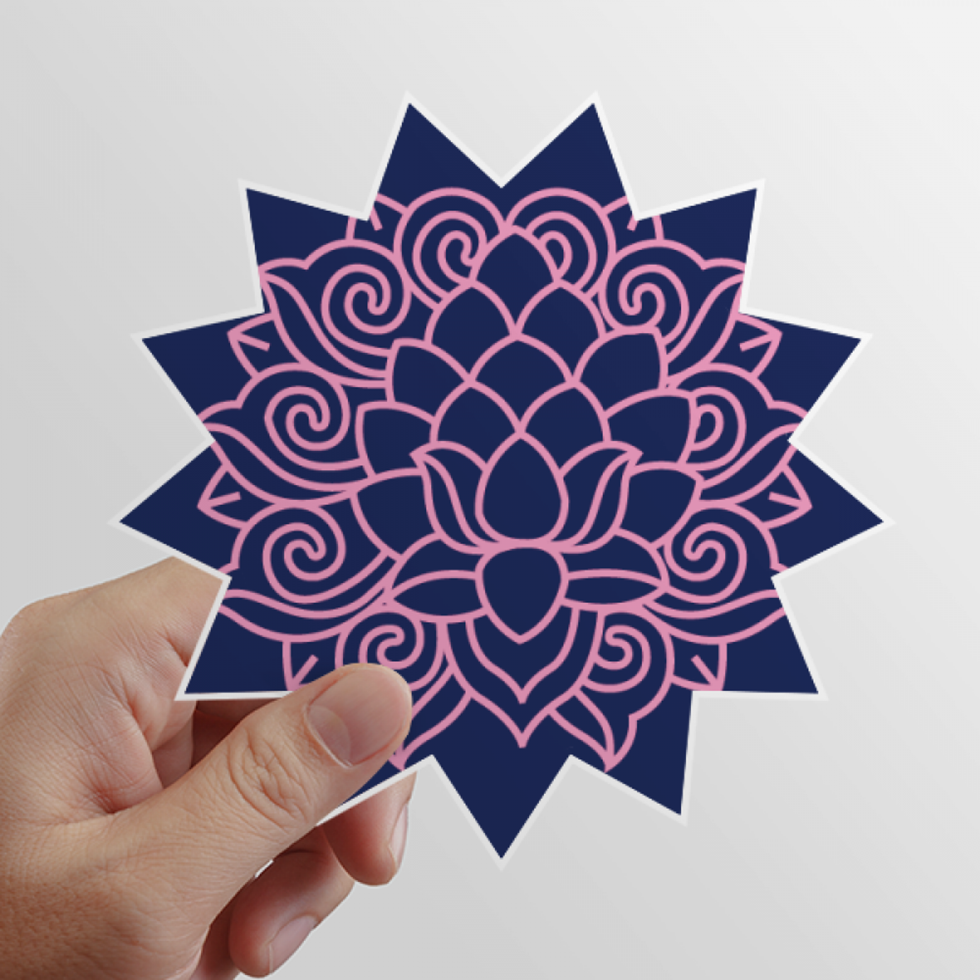 Flor planta hoja de loto, flor de loto Calcomanías solares de vinilo ...