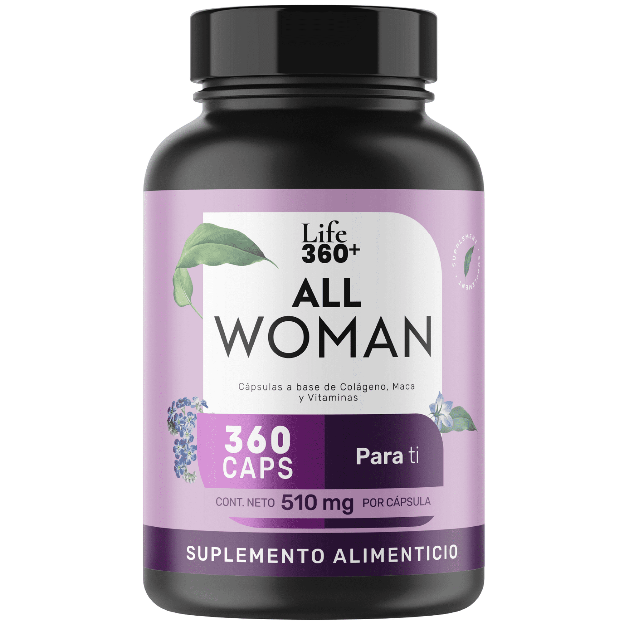 LIFE 360+ All Woman | 360 Cápsulas | Colágeno Hidrolizado, Vitamina E ...