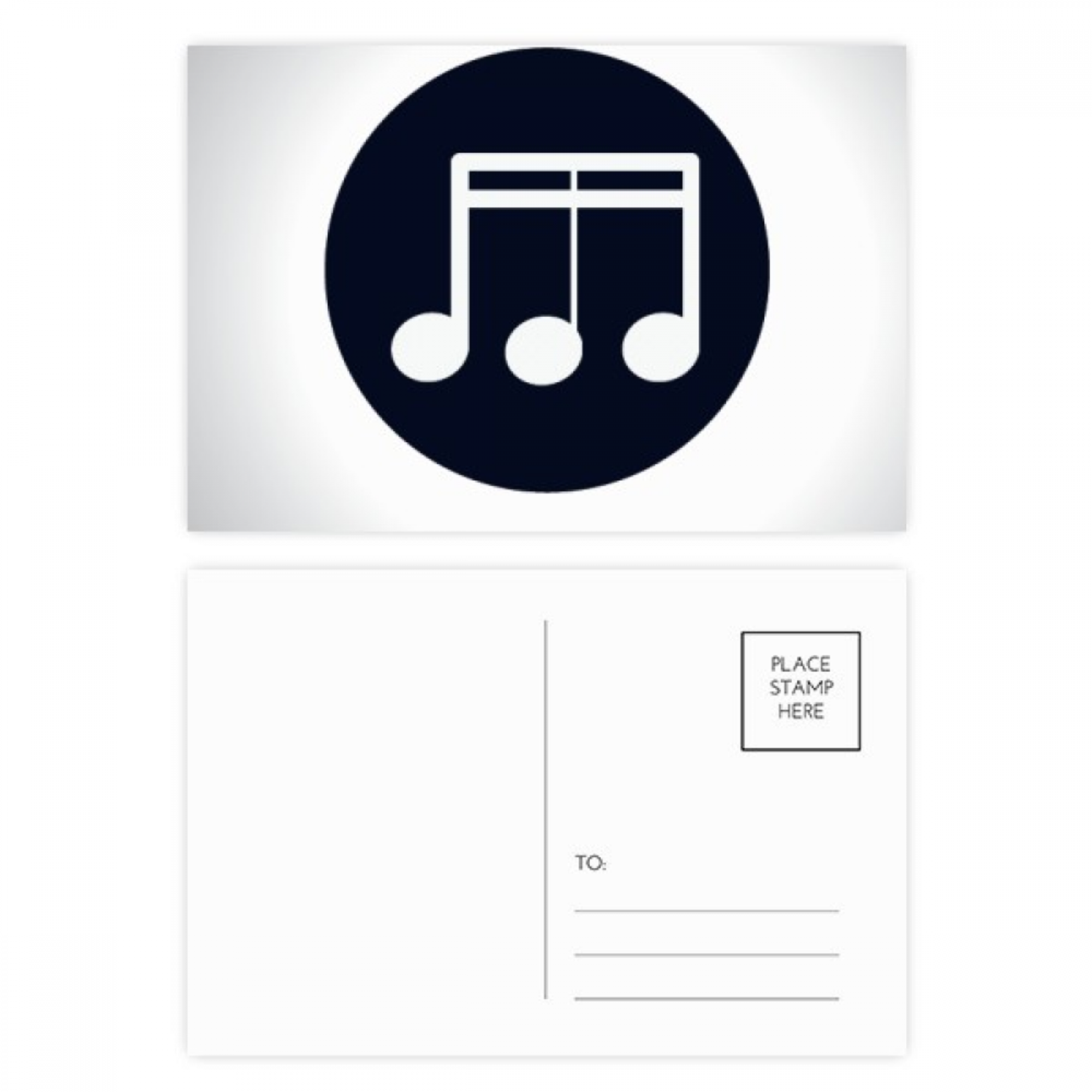 Triple demiquaver Music Note negro Set cumpleaños gracias tarjeta ...