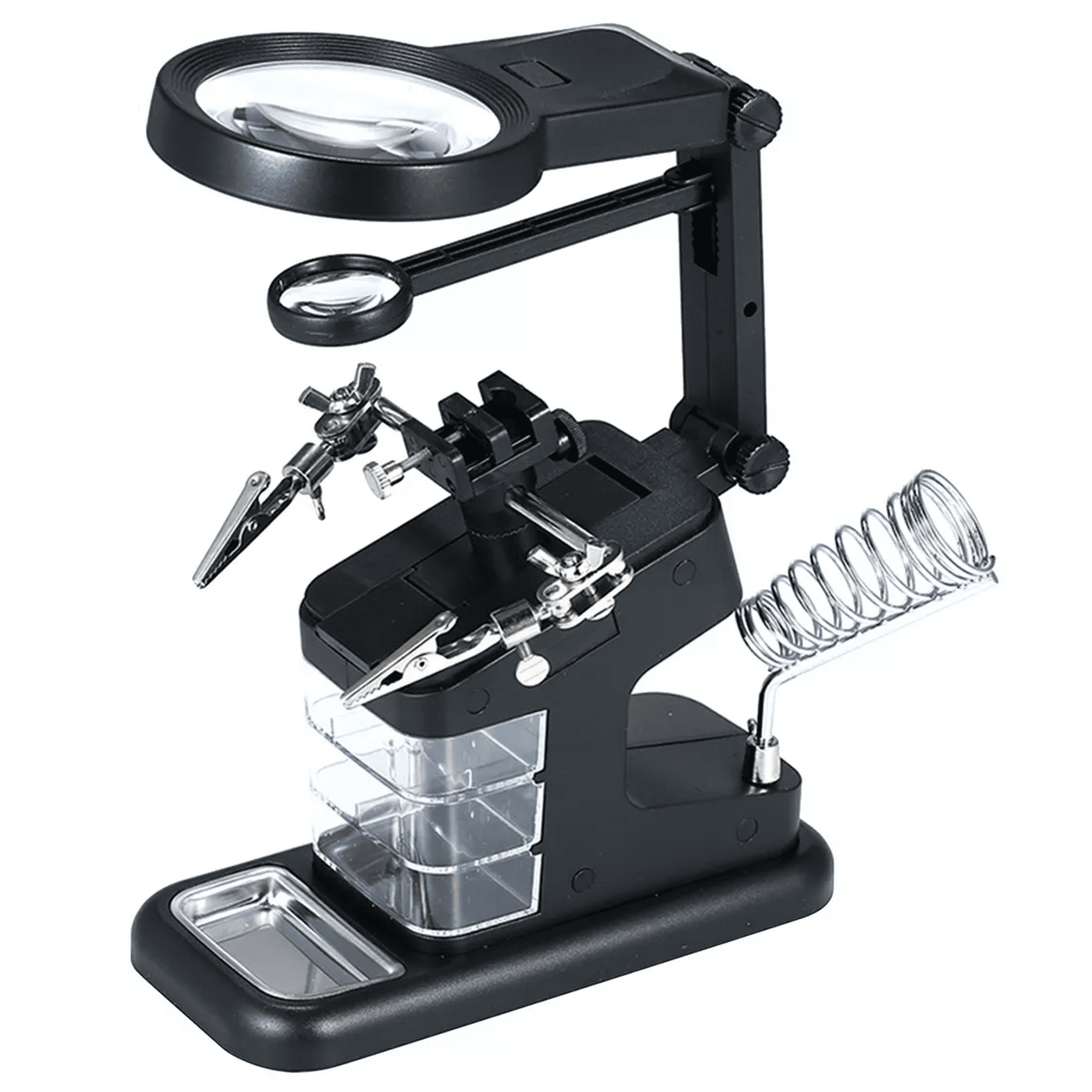 Lupa Con Luz Led Para Cautin Reparar Electrónicos Negro 25x | Bodega ...
