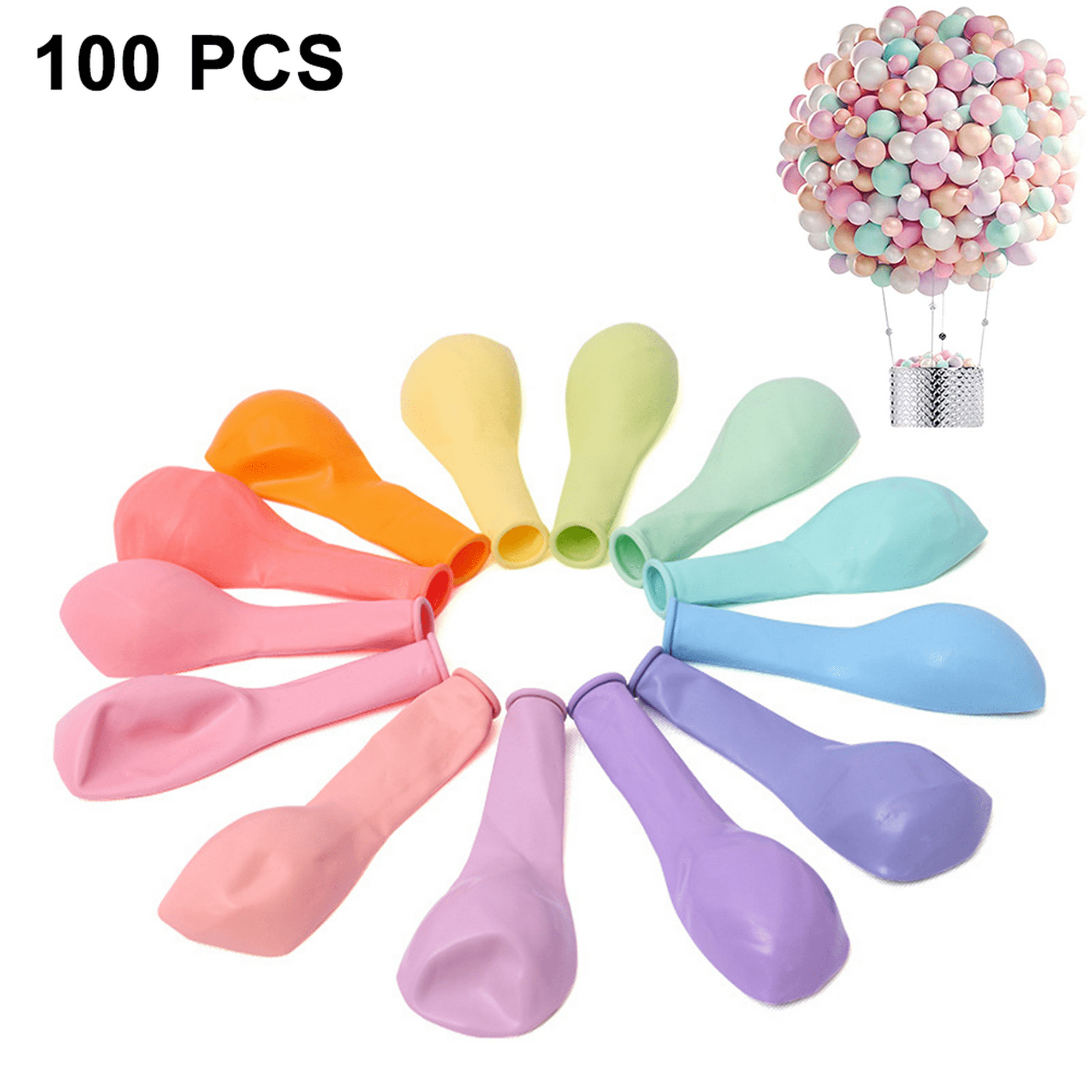 Globos de colores, 110 piezas Globos de colores, globos de cumpleaños ...