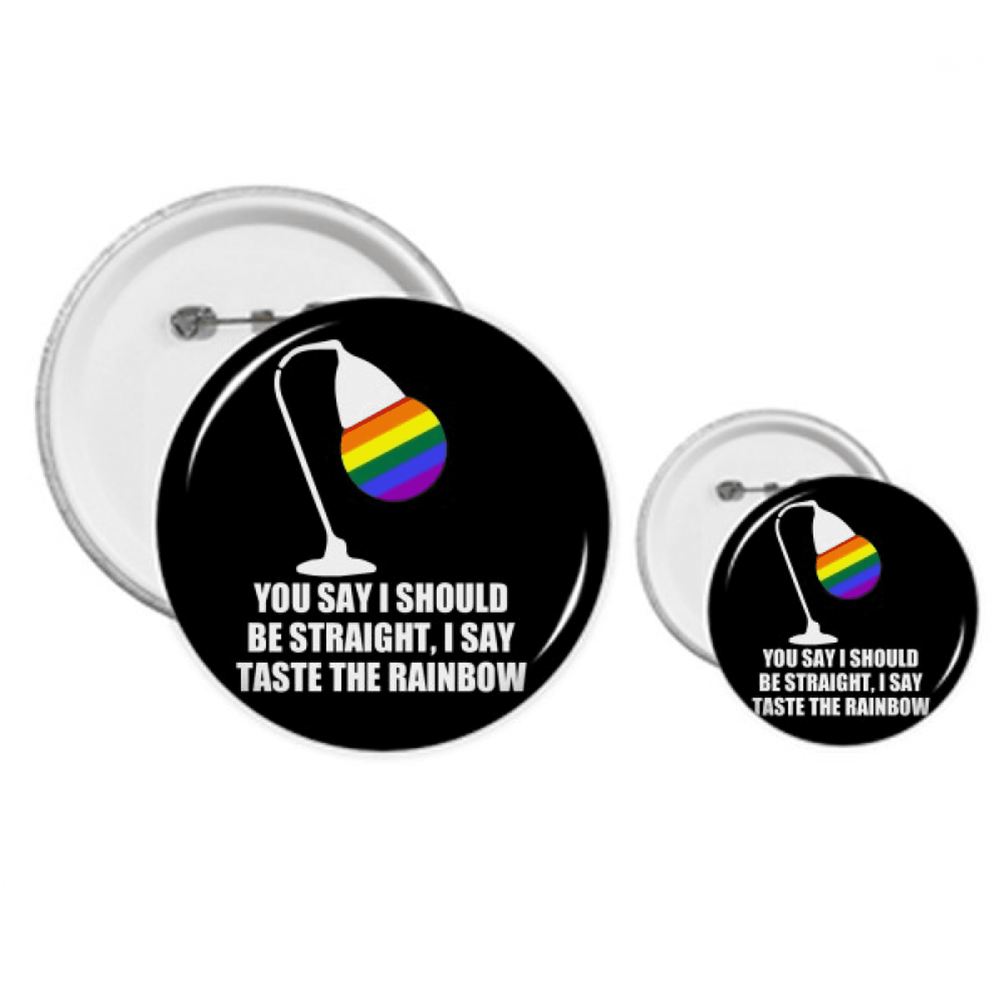 Dice ser heterosexual me di gusto el arco iris Insignia insignia botón ...