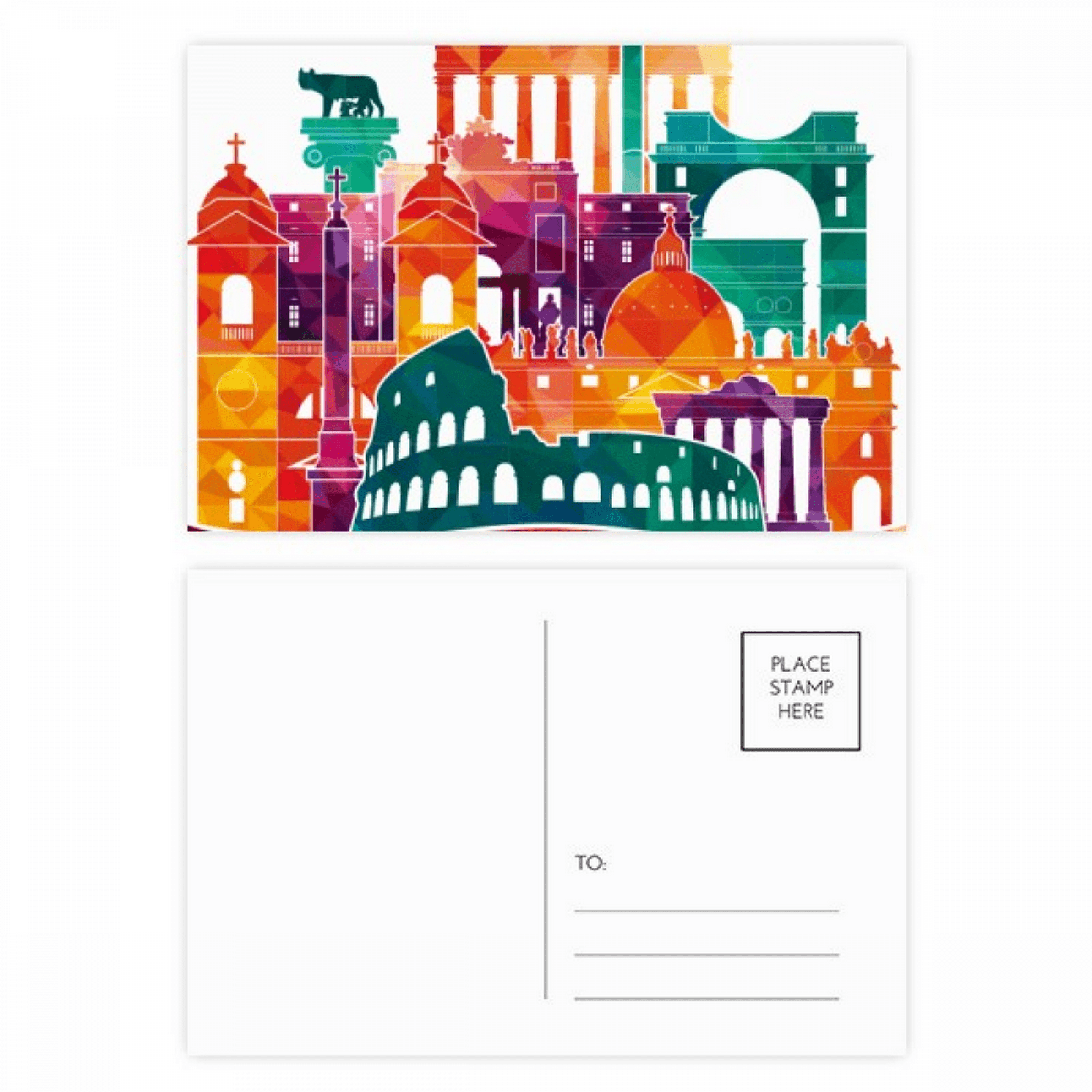 Italia Roma aduana hito paisaje Set cumpleaños gracias tarjeta postal correo lado 20pcs ...