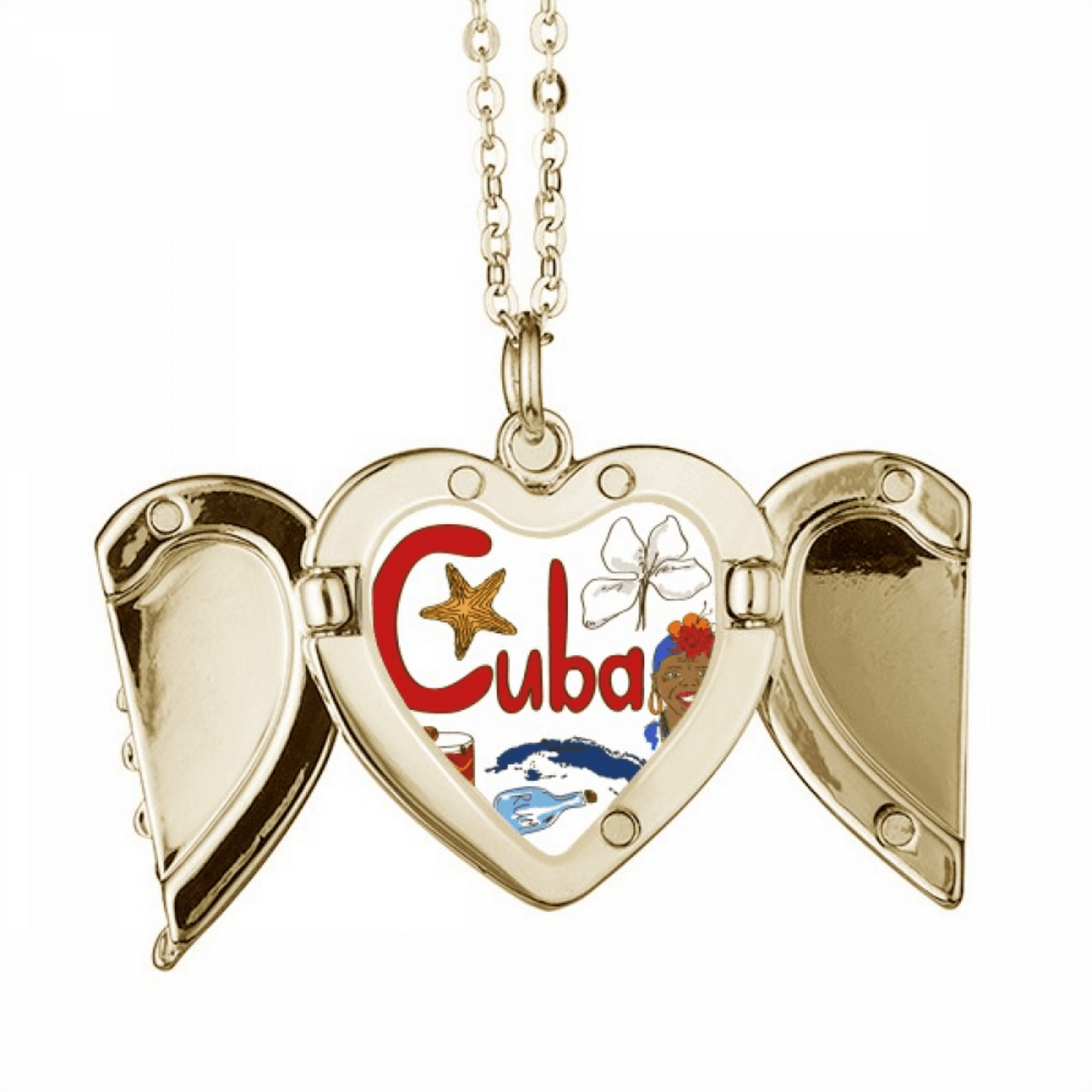 Cuba símbolo nacional el patron de referencia Collar colgante en forma ...