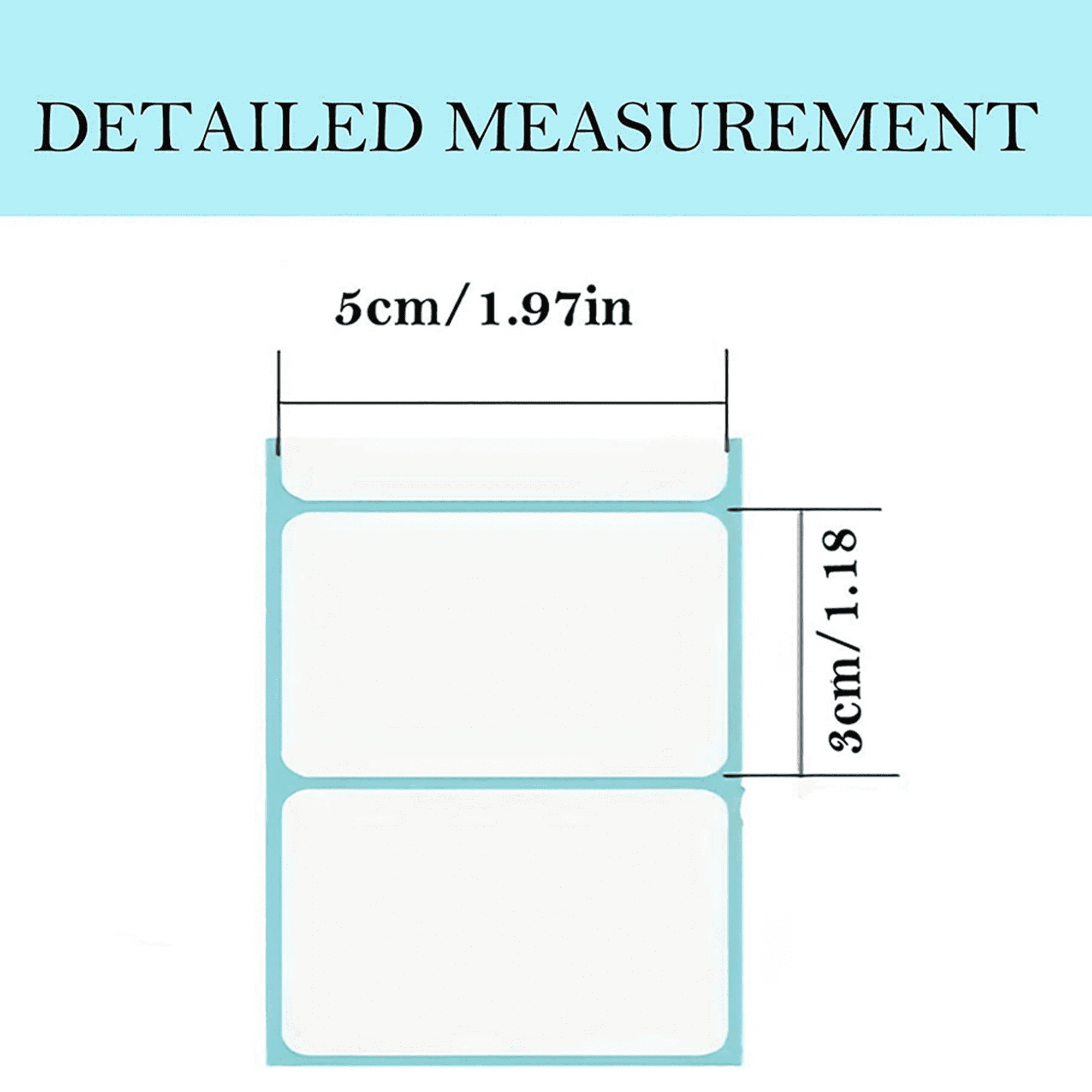 1600PCS Etiquetas autoadhesivas, 50 mm x 30 mm Etiquetas autoadhesivas térmicas Etiquetas ...