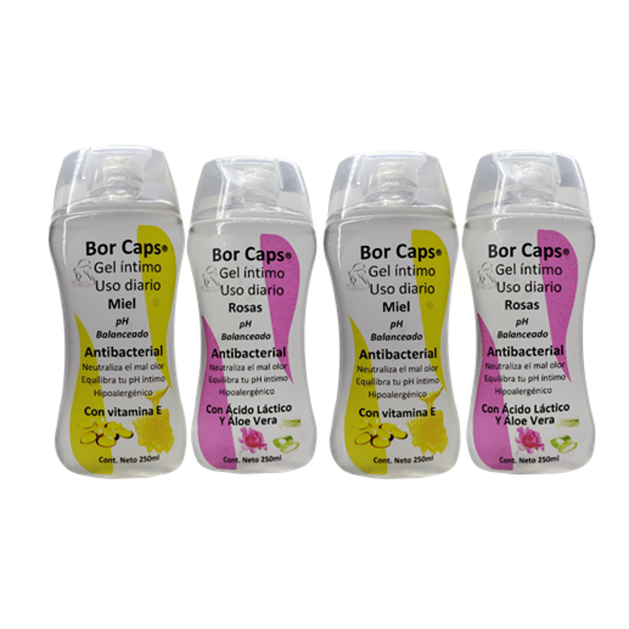 Gel de higiene íntima femenina uso externo-Bor Caps pack con 4 piezas ...