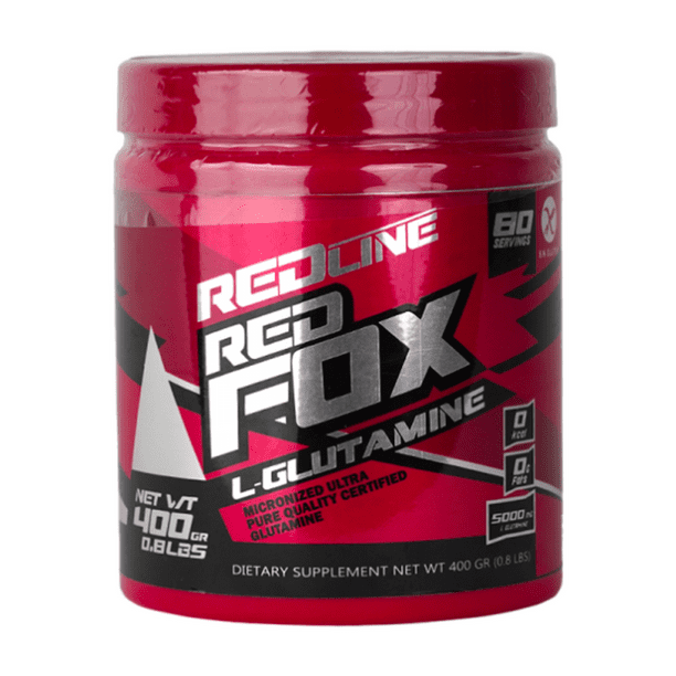 Redline Glutamina Redfox Natural 400gr rojo | Walmart en línea