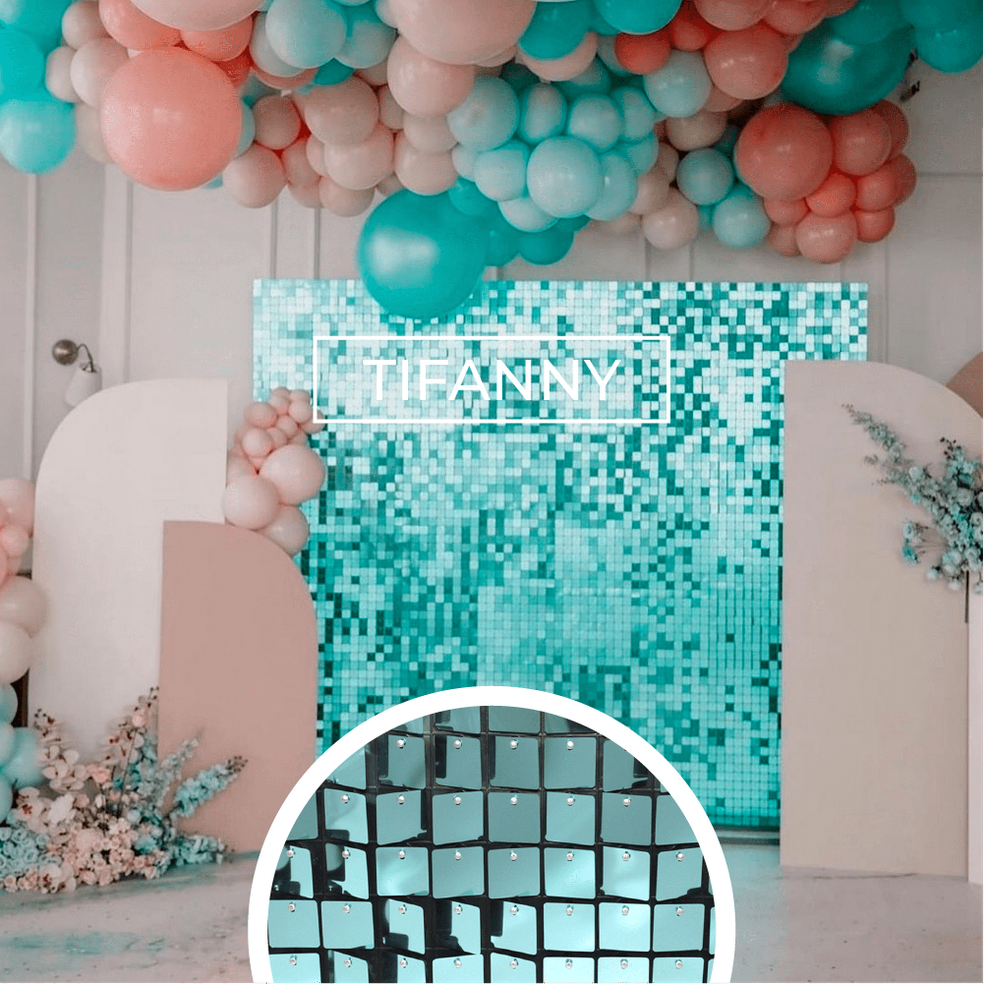 Panel 4D "Tiffany" , Shimmer Wall, Panel Decorativo, lentejuelas ...