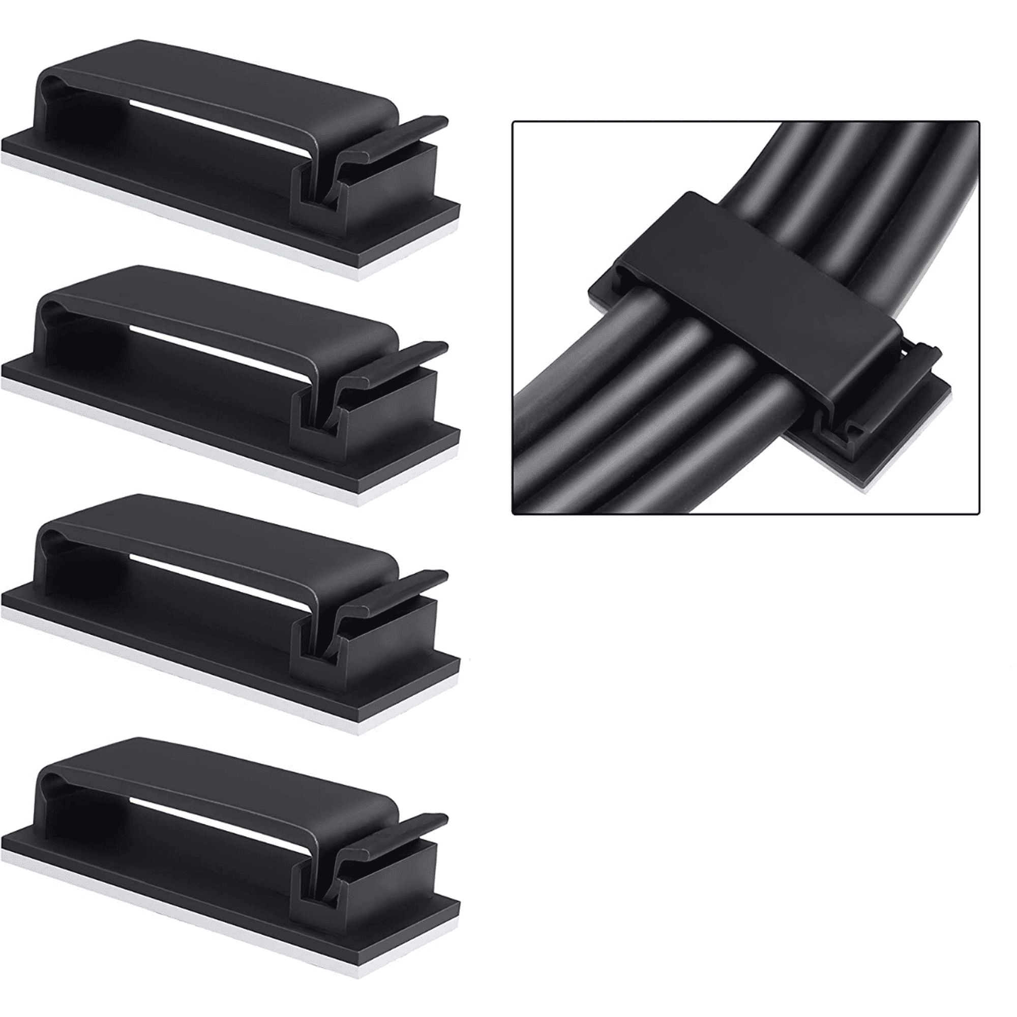 100 clips adhesivos para cables, clips adhesivos para cables de 3 M ...