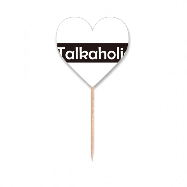 Elegante palabra talkaholic Etiqueta del corazón de la bandera del ...