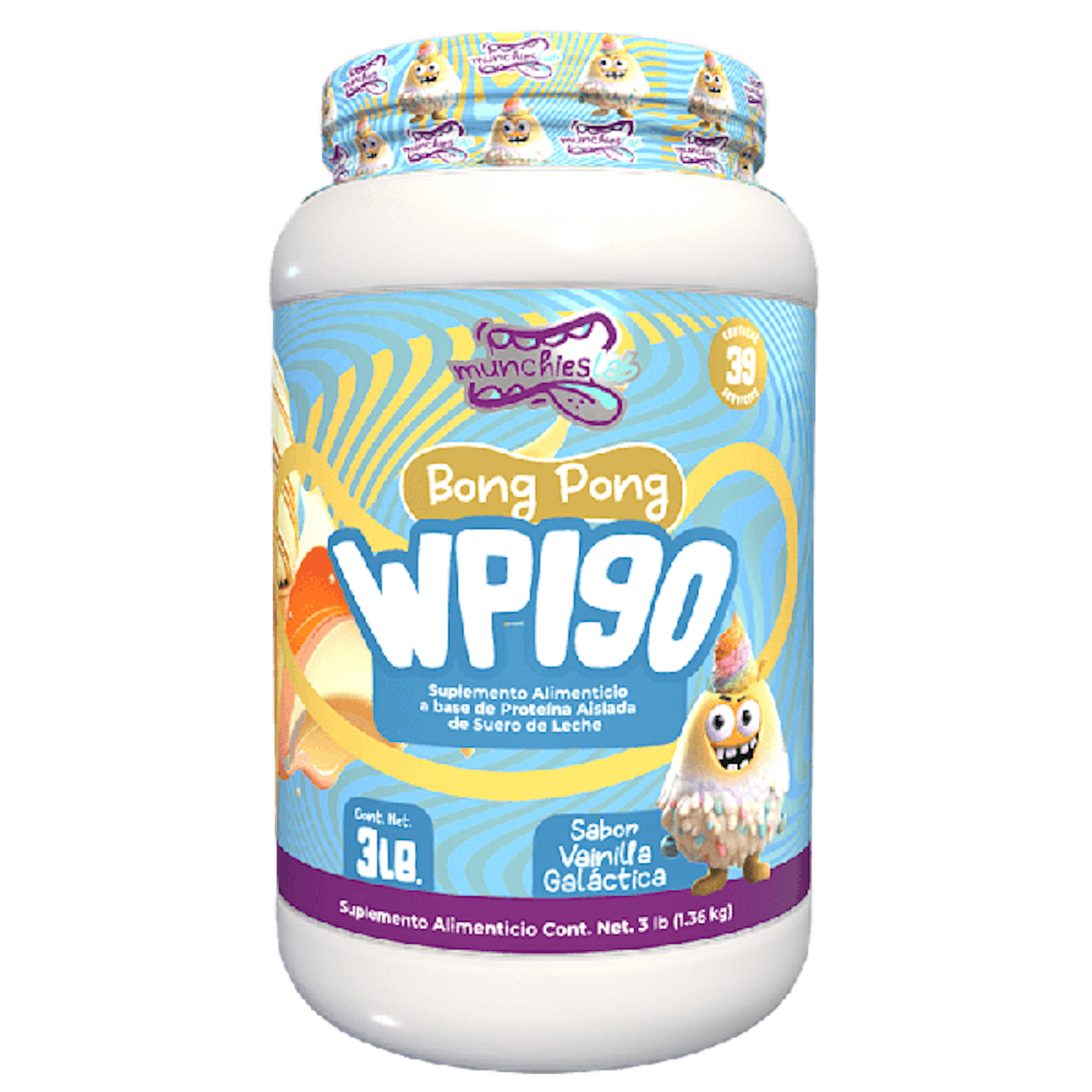 Munchies Lab Bong Pong Proteina WPIGO Vainilla 3lb. | Walmart en línea