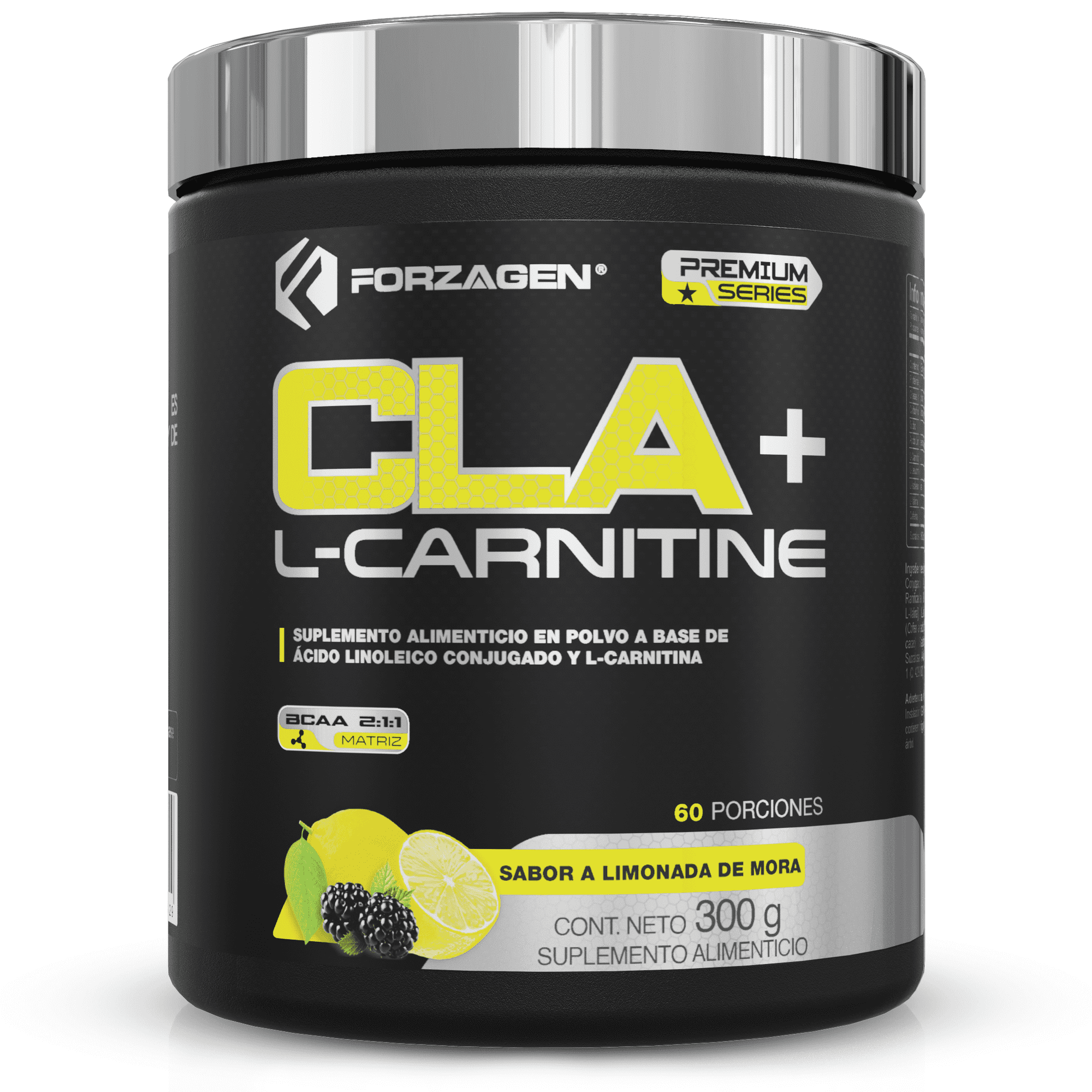 CLA + L Carnitina Forzagen 300 gr Limonada de Mora Forzagen CLA + L ...