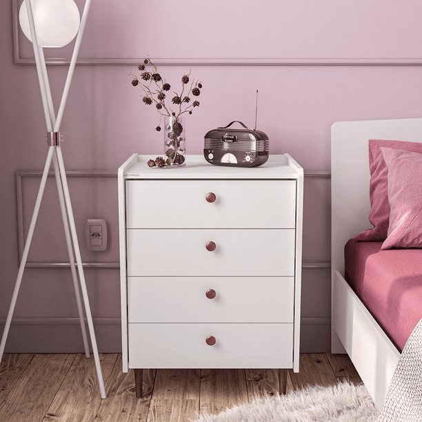 Mobi Buró de Madera Modelo Córcega Color Blanco | Bodega Aurrera en línea