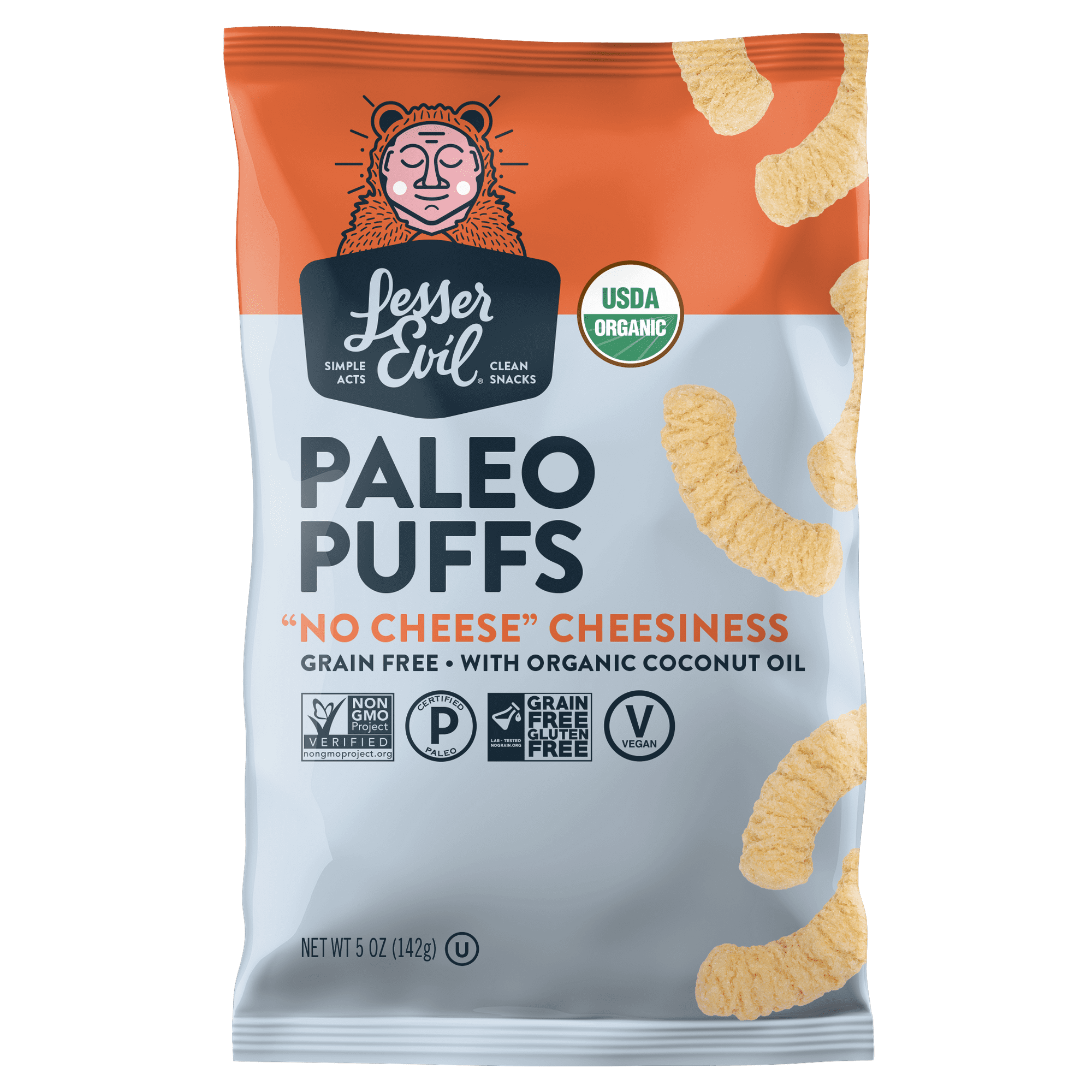 LesserEvil Paleo Puffs Orgánicos, Queso "sin Queso", 5 oz | Walmart en ...