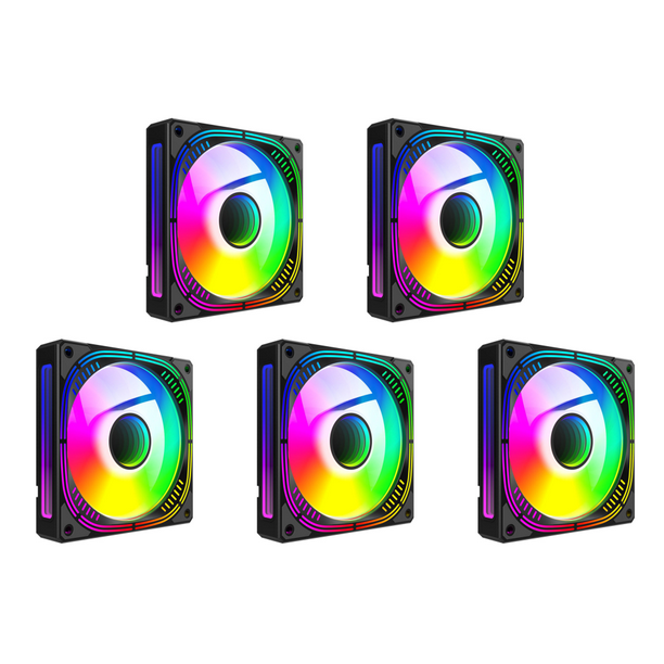 CPU Cooler 120mm 5V 3Pin ARGB Sync Fan 12V 4 Pin PWM (Reverse) Negro ...