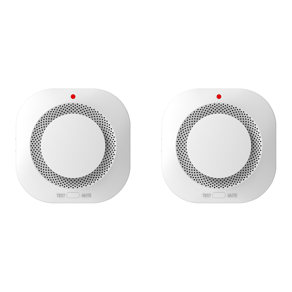 2 Uds Tuya Detector Humo APP Push Fire Detector Alarma Humo (blanco ...
