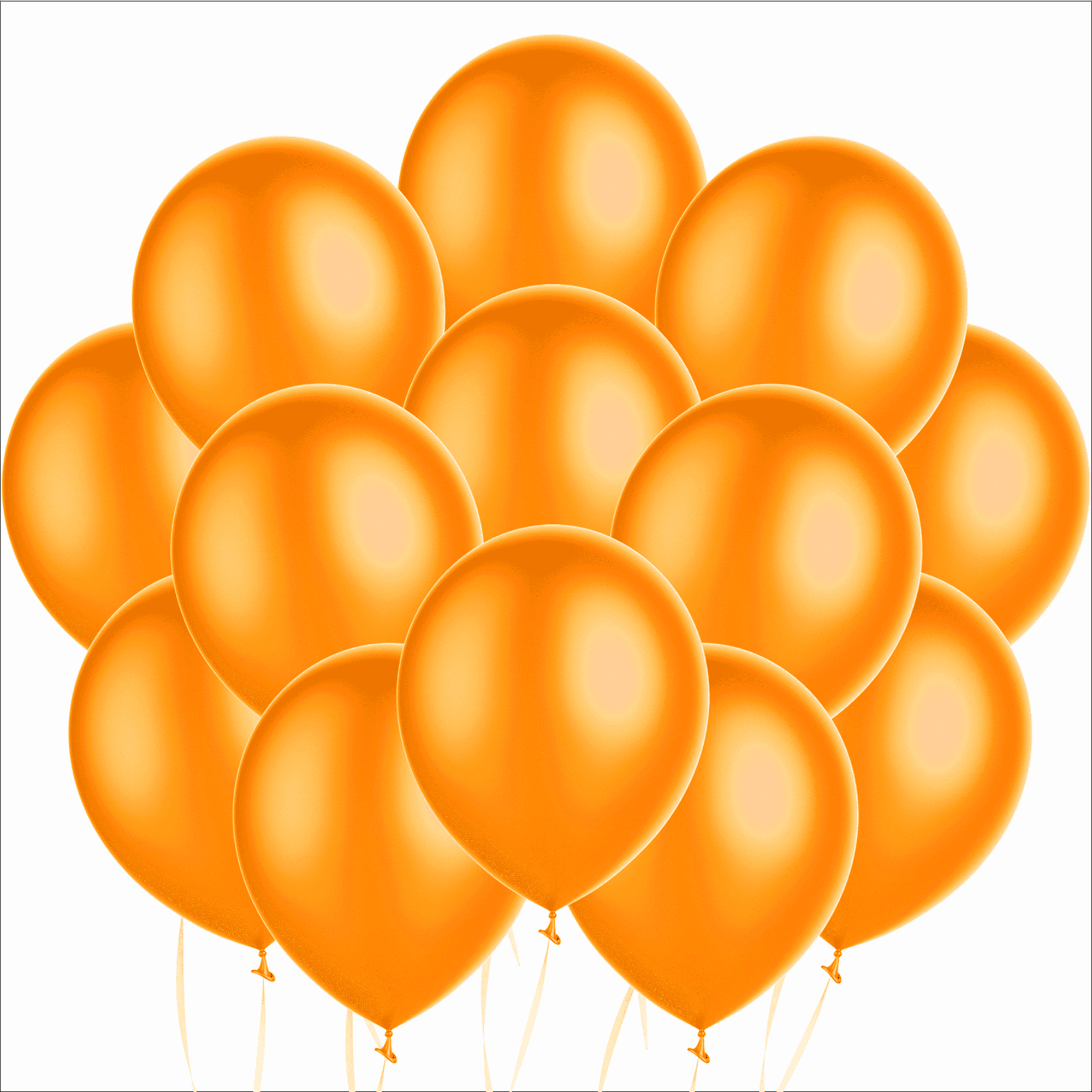 Globos naranjas de 12 pulgadas (100 pzas) | Bodega Aurrera en línea