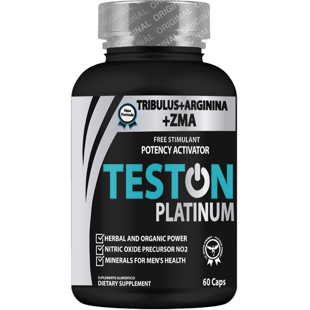 TESTON PLATINUM | 3 EN 1 | ZMA + ARGININA + TRIBULUS | 60 CAPS | MUSCLE ...