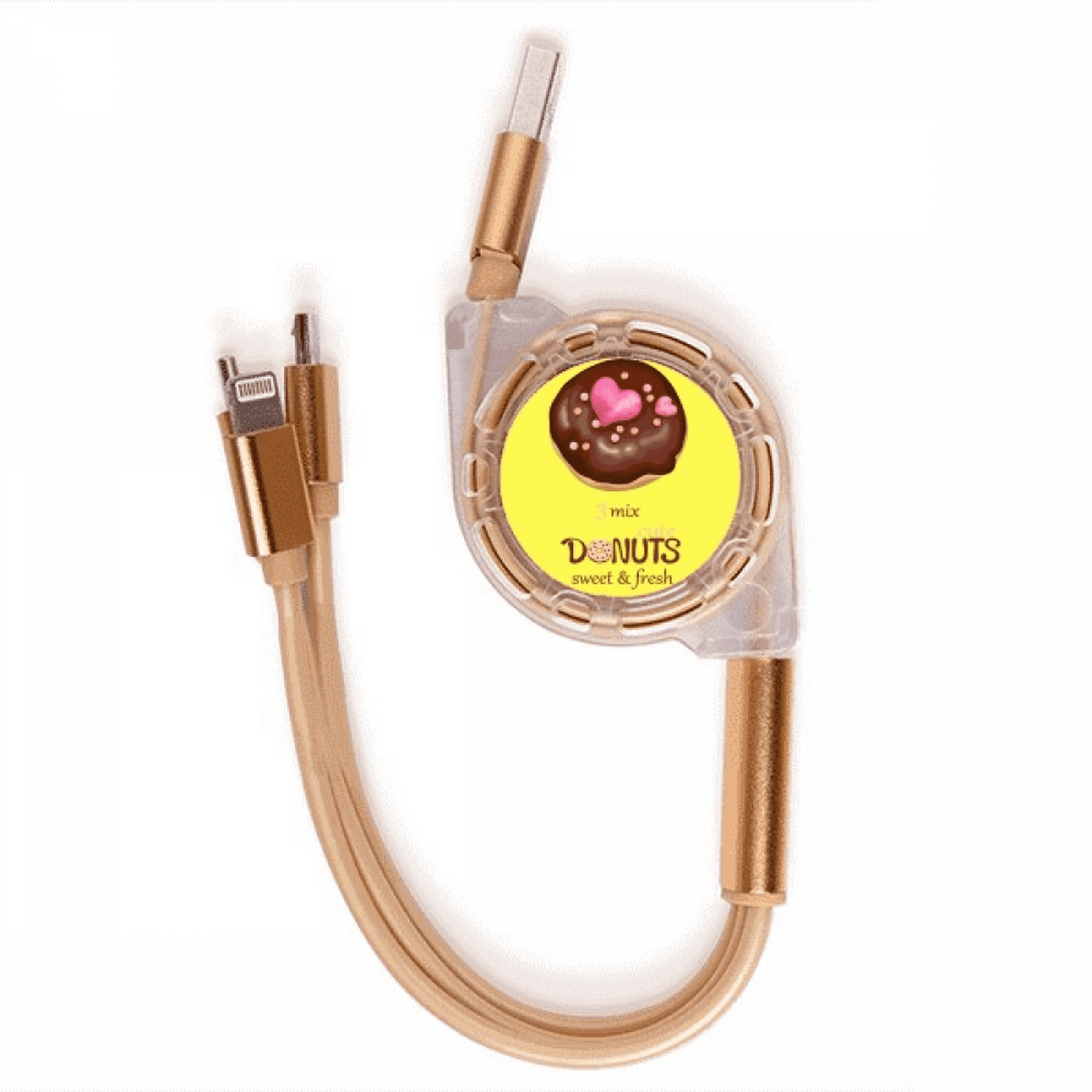 Corazón de chocolate postre dulce donas alimentos Cable de carga ...